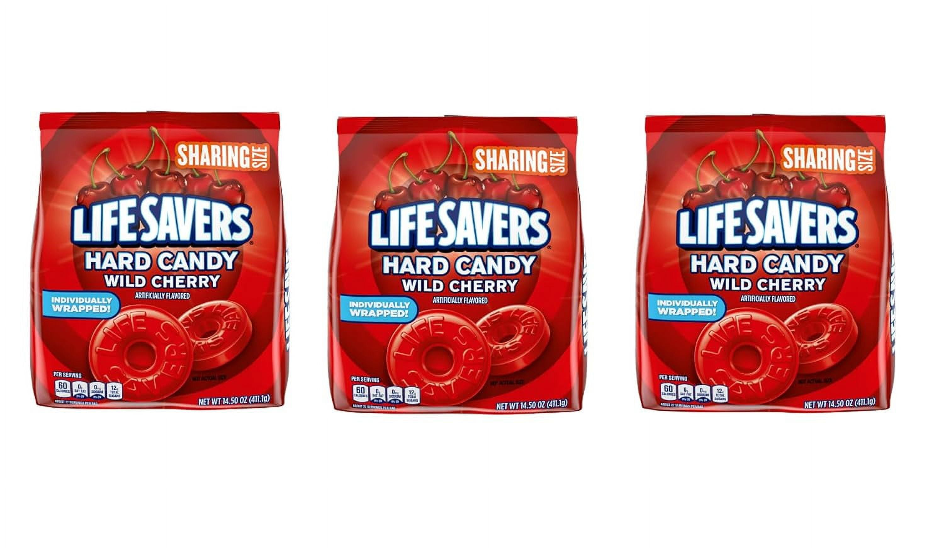 LifeSavers Hard Candy Wild Cherry - 3 Pack - Sharing Size 14.5 oz bags ...