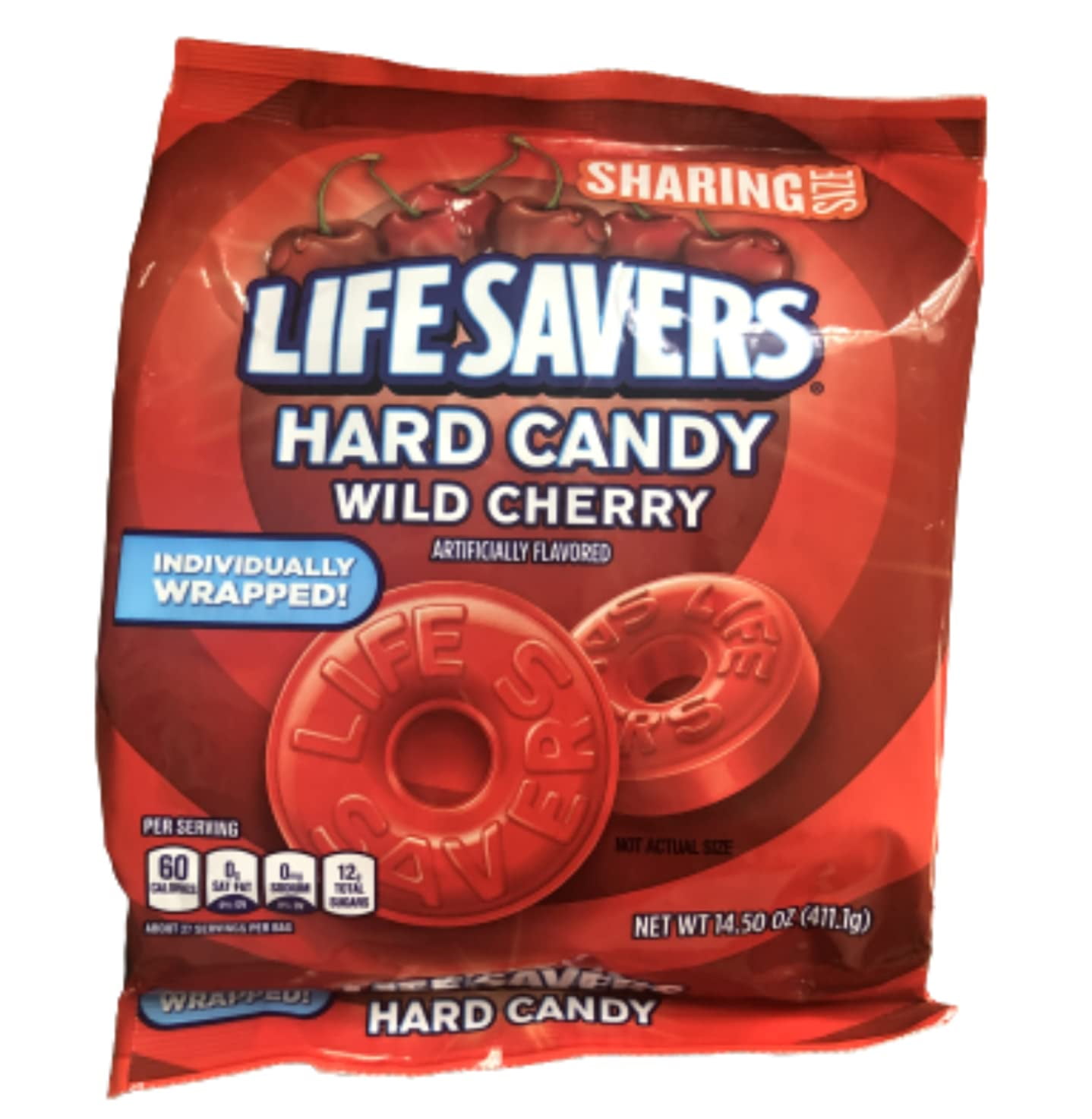 LifeSavers Hard Candy Wild Cherry Sharing Size 14.5 oz each bag ...