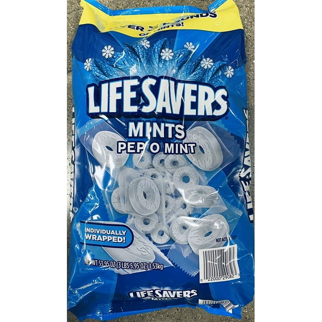 LifeSavers Pep O Mint Breath Mints Bulk Hard Candy Candies 53.95 oz (3. ...