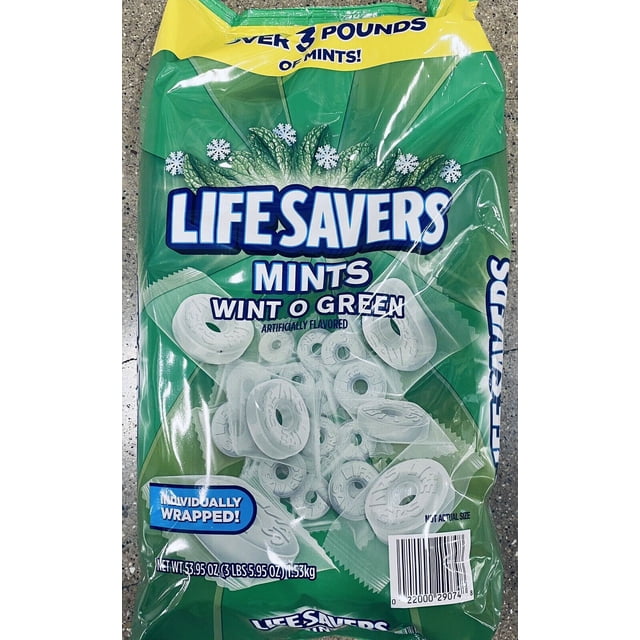 LifeSavers Wint O Green Breath Mints Bulk Hard Candy Candies 53.95 oz ...