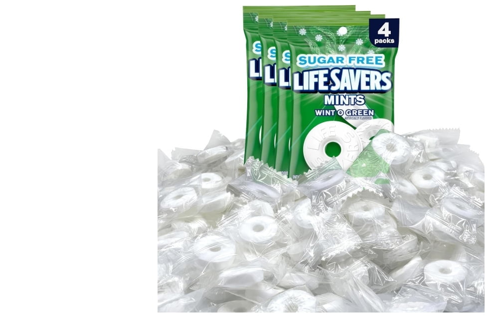 LifeSavers Wint O Green Mint Candy Sugar Free 4 Packs (2.75 oz Each ...