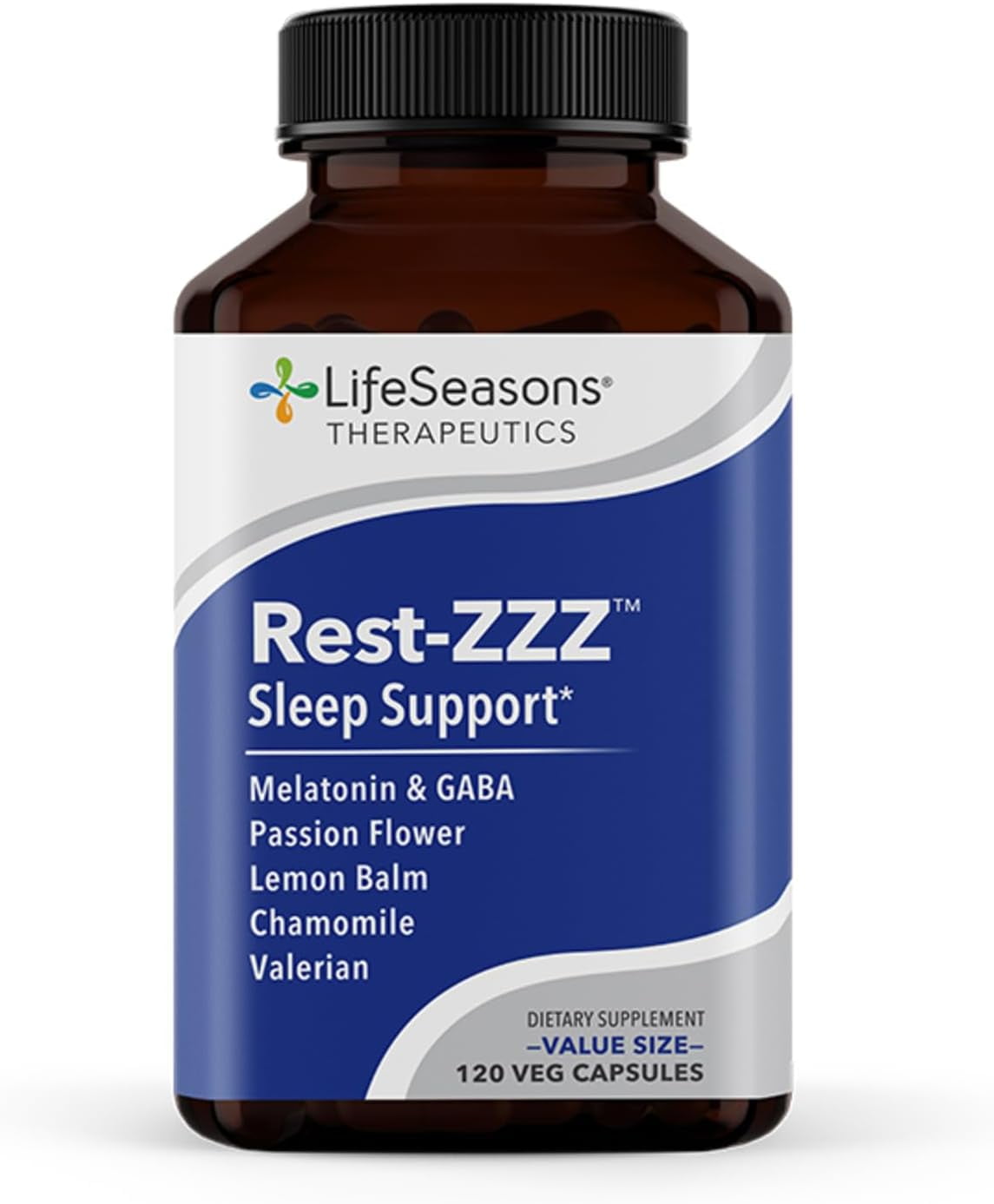 LifeSeasons Rest-ZZZ Natural Sleep Aid, Low Dose Melatonin, Chamomile ...