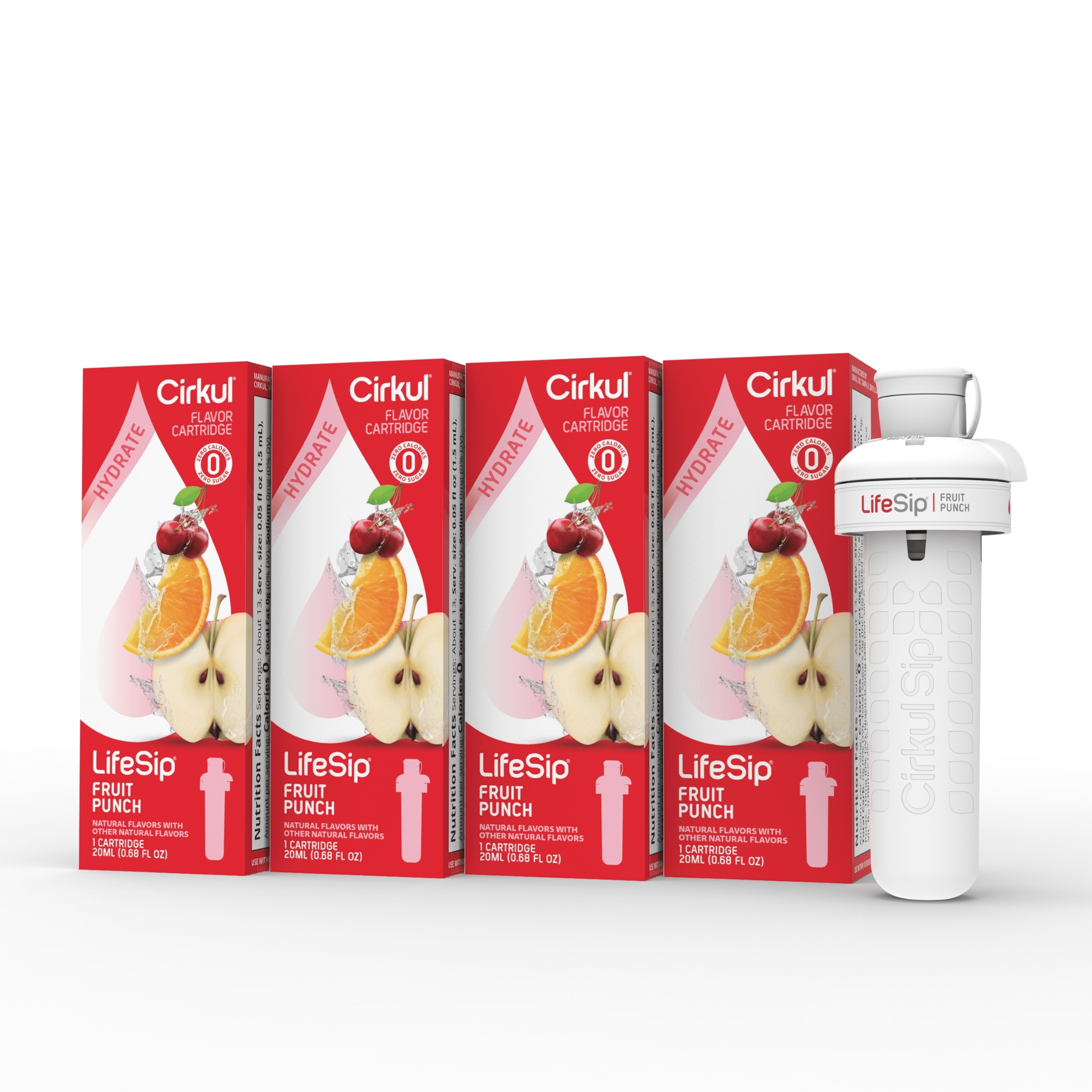 Cirkul LifeSip Zero Sugar Fruit Punch Flavor Cartridge, 4-Pack Drink ...