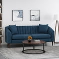 LifeSky 3-Seater Sofa with Deep Channel Tufting for Family Movie Night ...