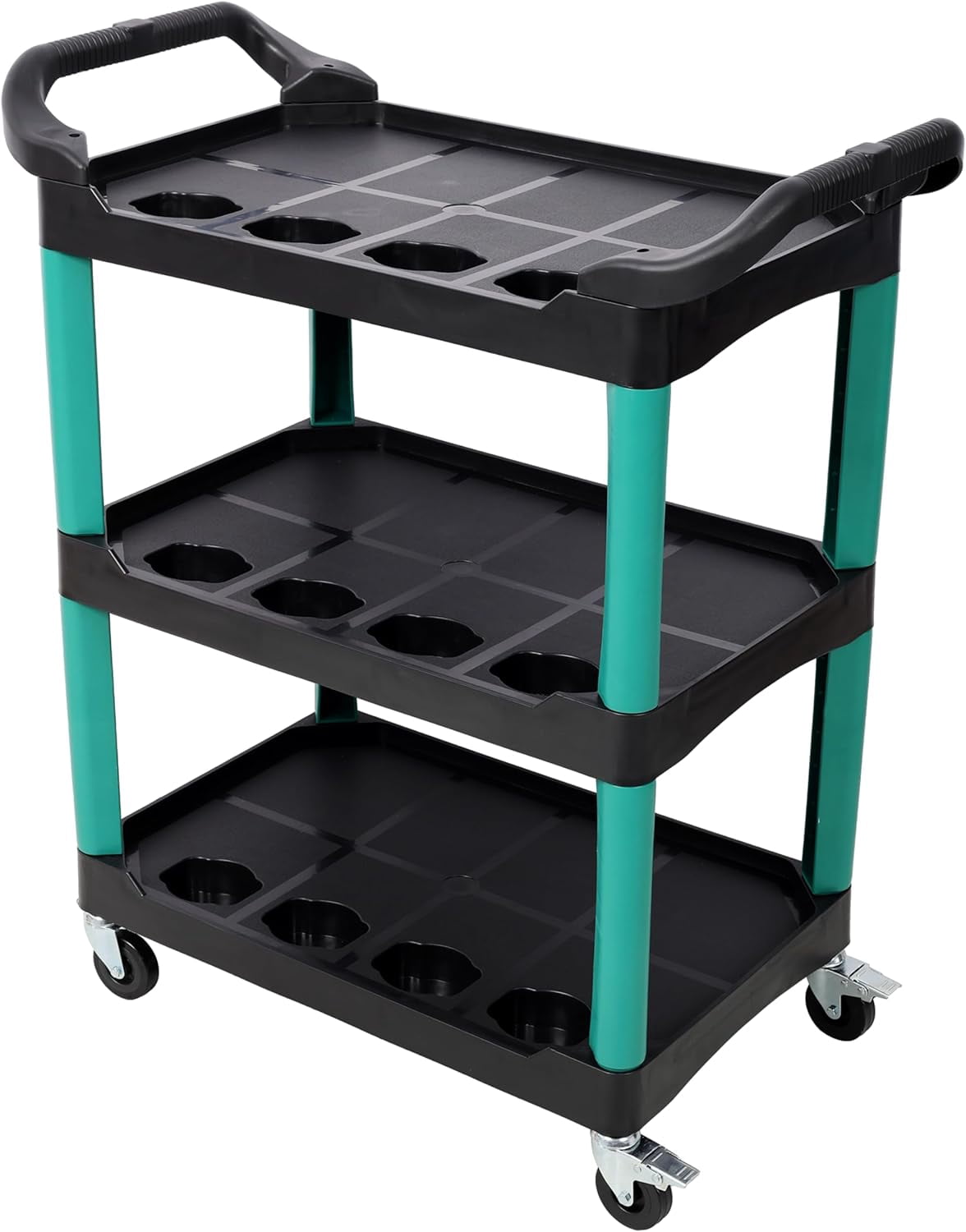 LifeSky 3 Tier Auto Detail Cart with Wheels: Heavy-Duty Rolling ...