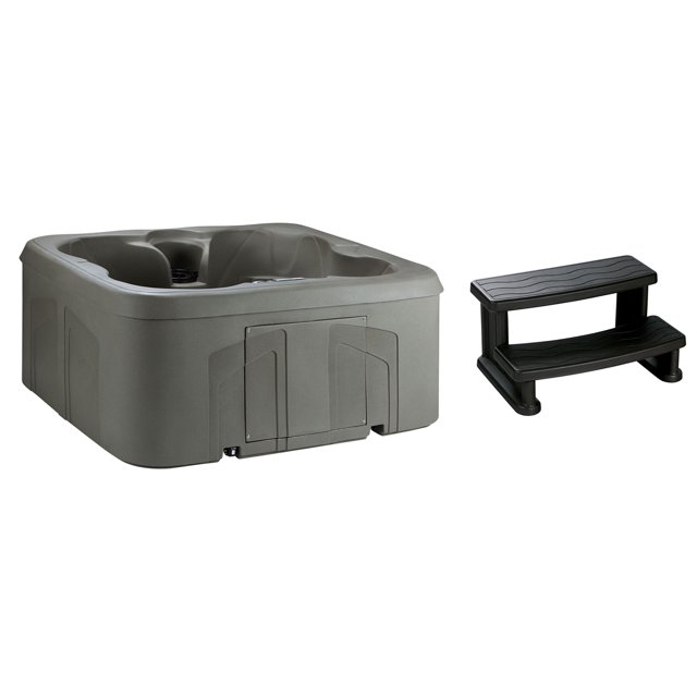 LifeSmart 4 Person Hot Tub Spa w/Side Step for Square & Round Hot Tubs ...