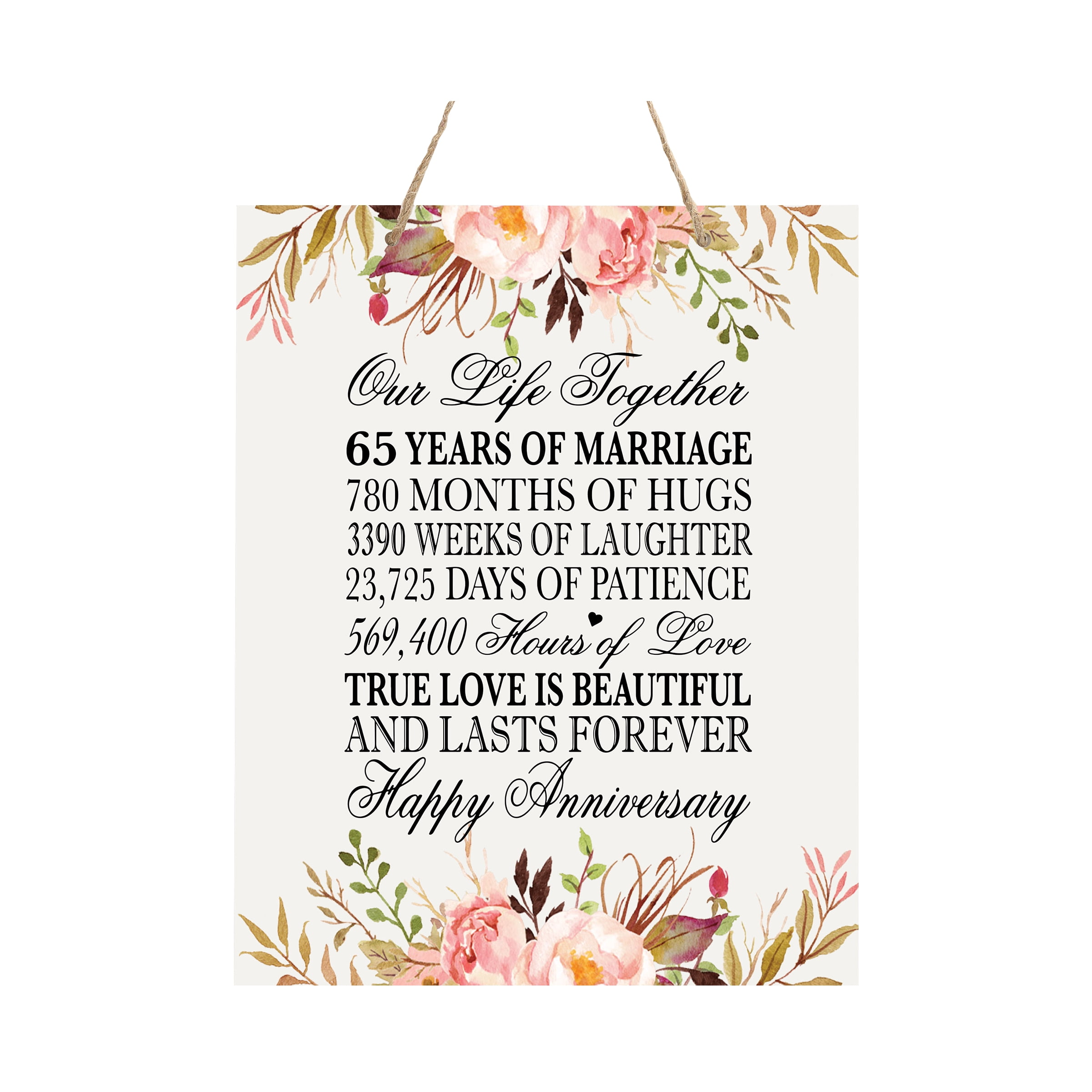 LifeSong Milestones 12x15 Hanging Rope Sign Our Life Together (White ...
