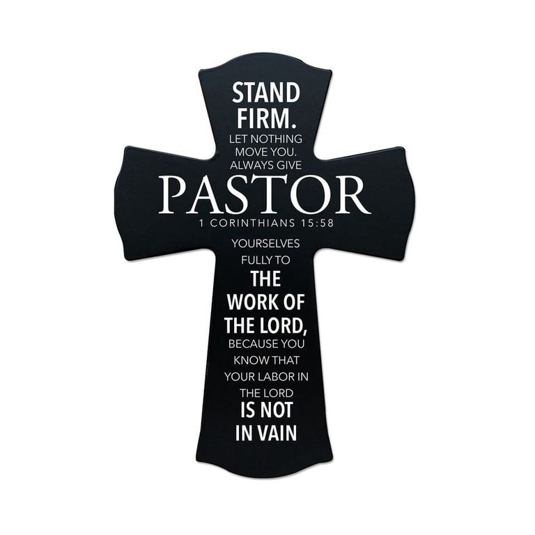 LifeSong Milestones 8x11.25in Black Wall Cross_Stand Firm Pastor ...