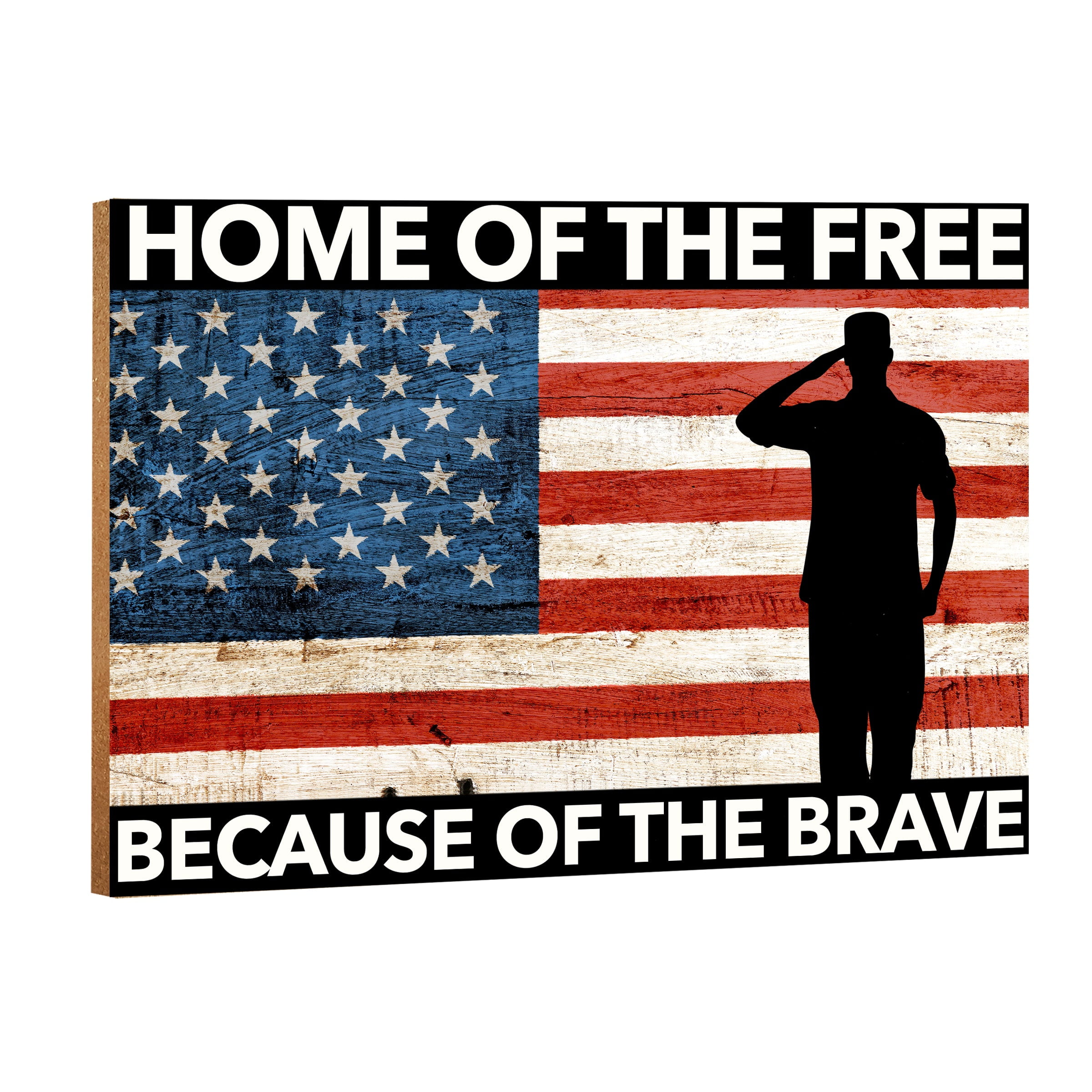 LifeSong Milestones American Flag Art Tabletop Sign for 4th of July ...