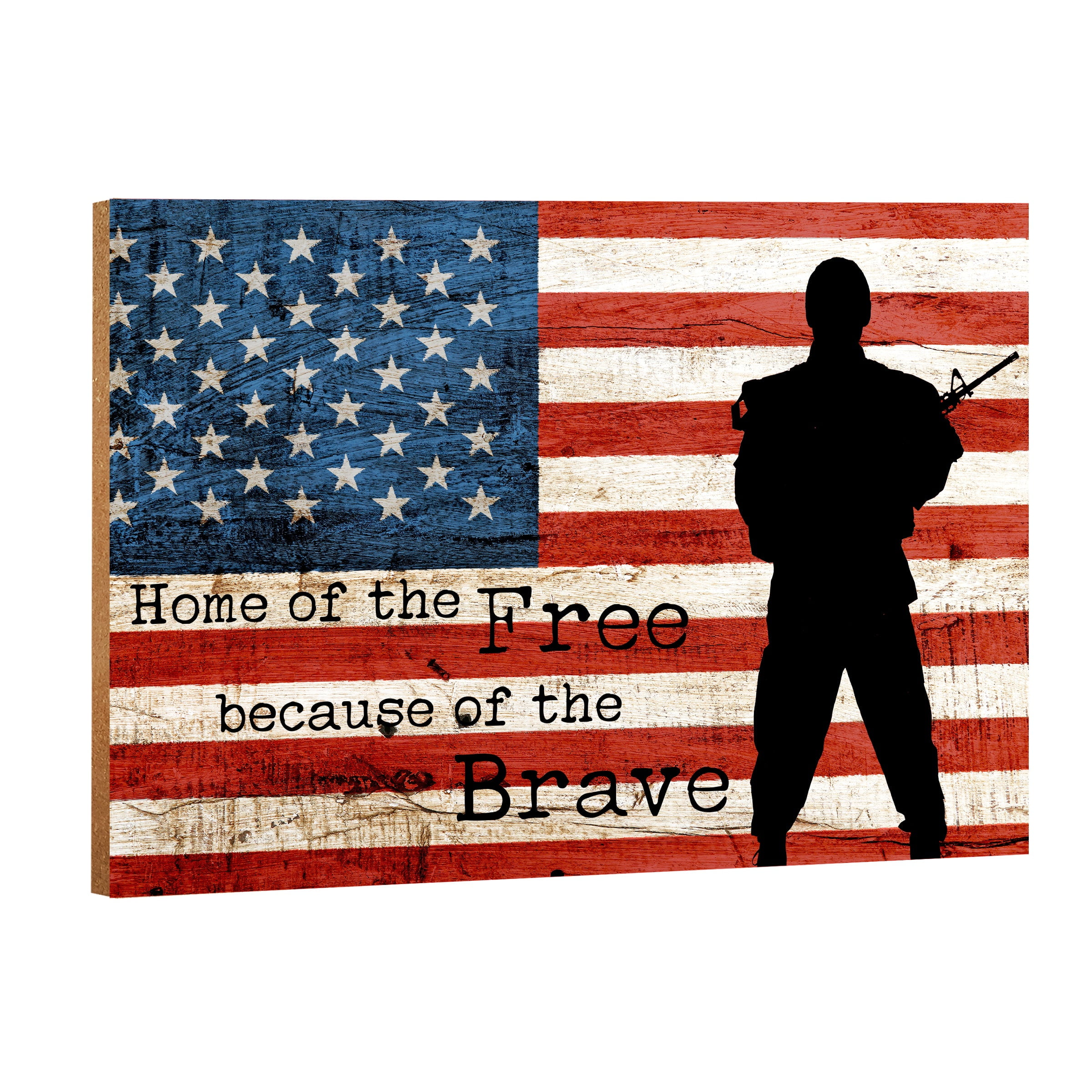 LifeSong Milestones American Flag Art Tabletop Sign for 4th of July ...