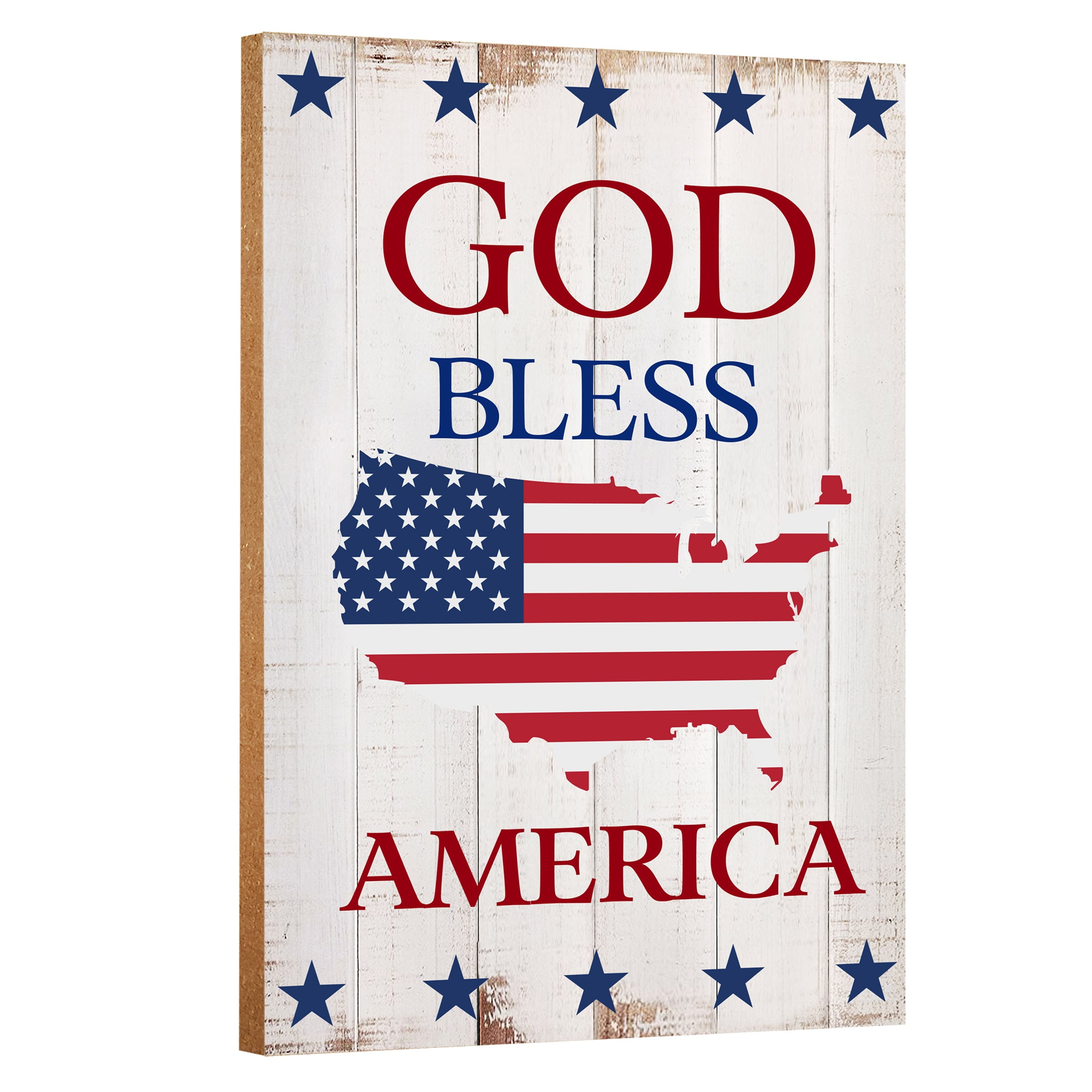 LifeSong Milestones American Flag Art Tabletop Sign for 4th of July ...