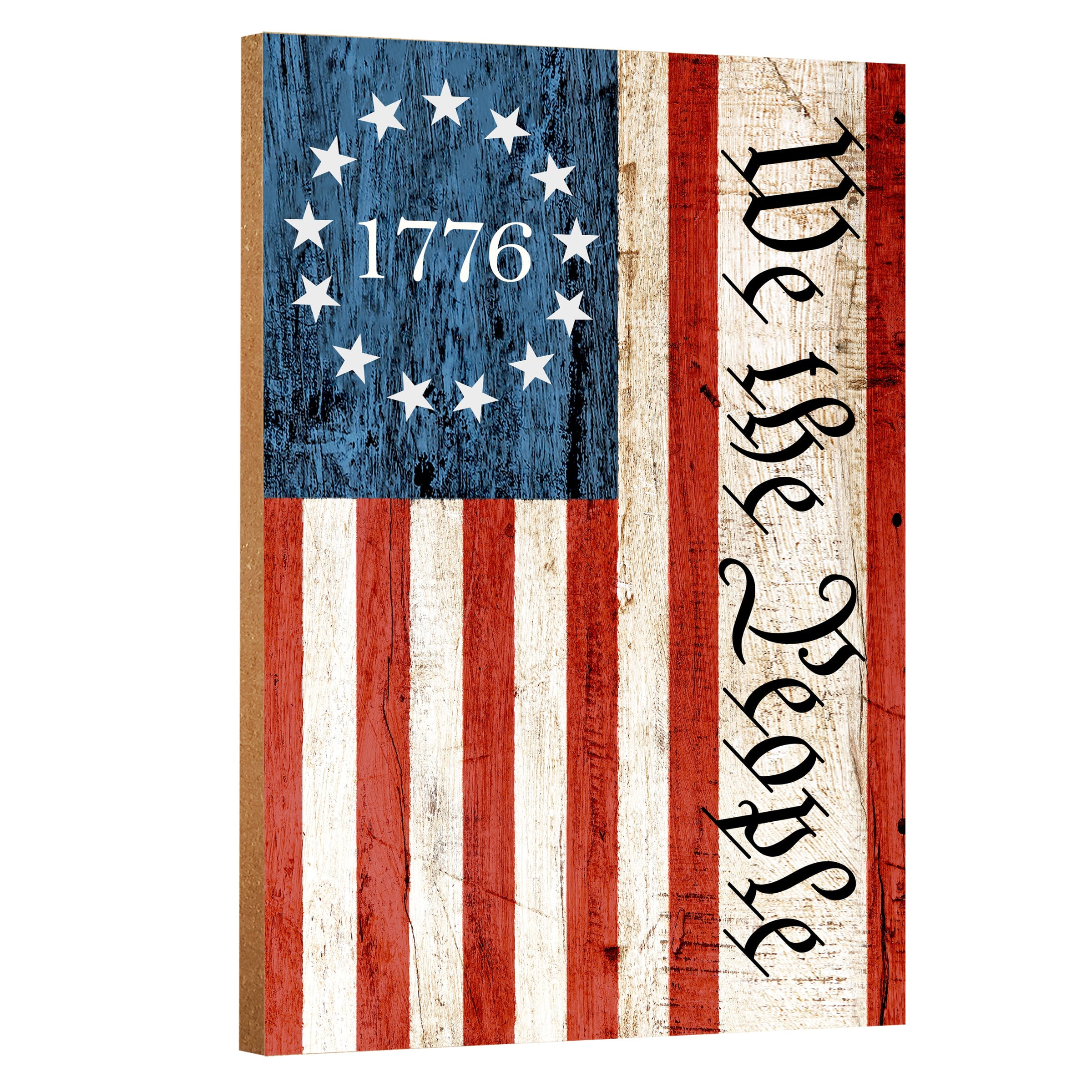LifeSong Milestones American Flag Art Tabletop Sign for 4th of July ...