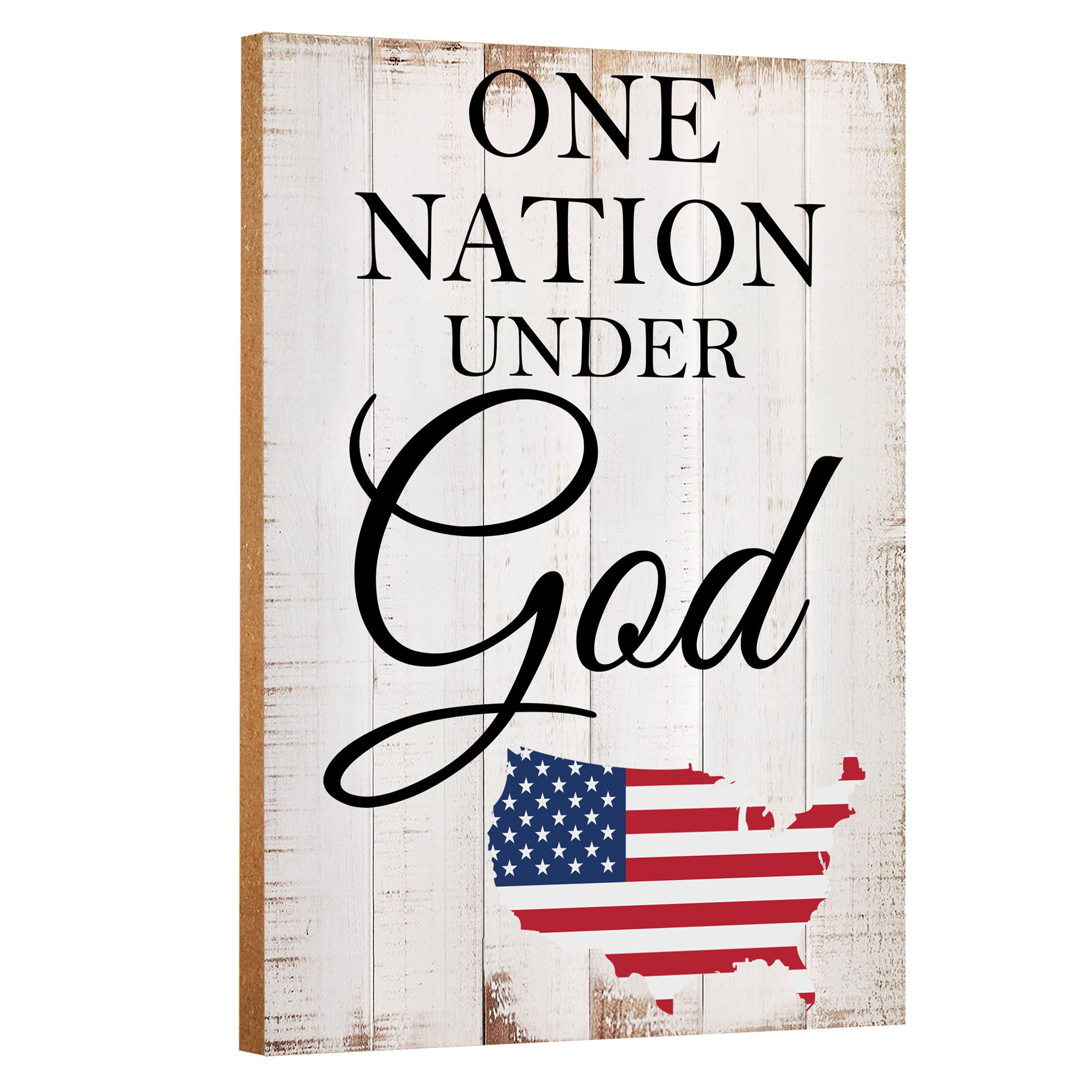 LifeSong Milestones American Flag Art Tabletop Sign for 4th of July ...