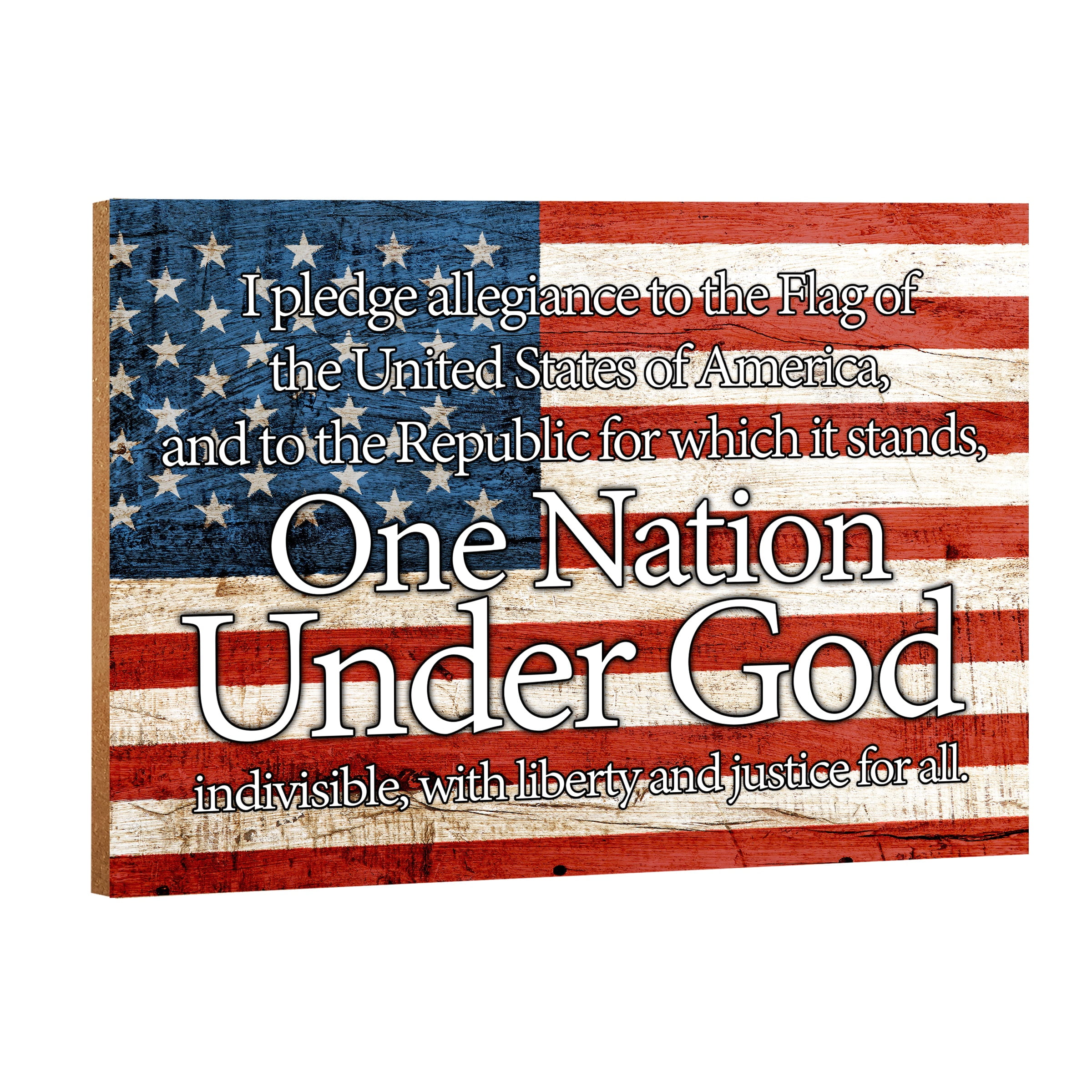 LifeSong Milestones American Flag Art Tabletop Sign for 4th of July ...
