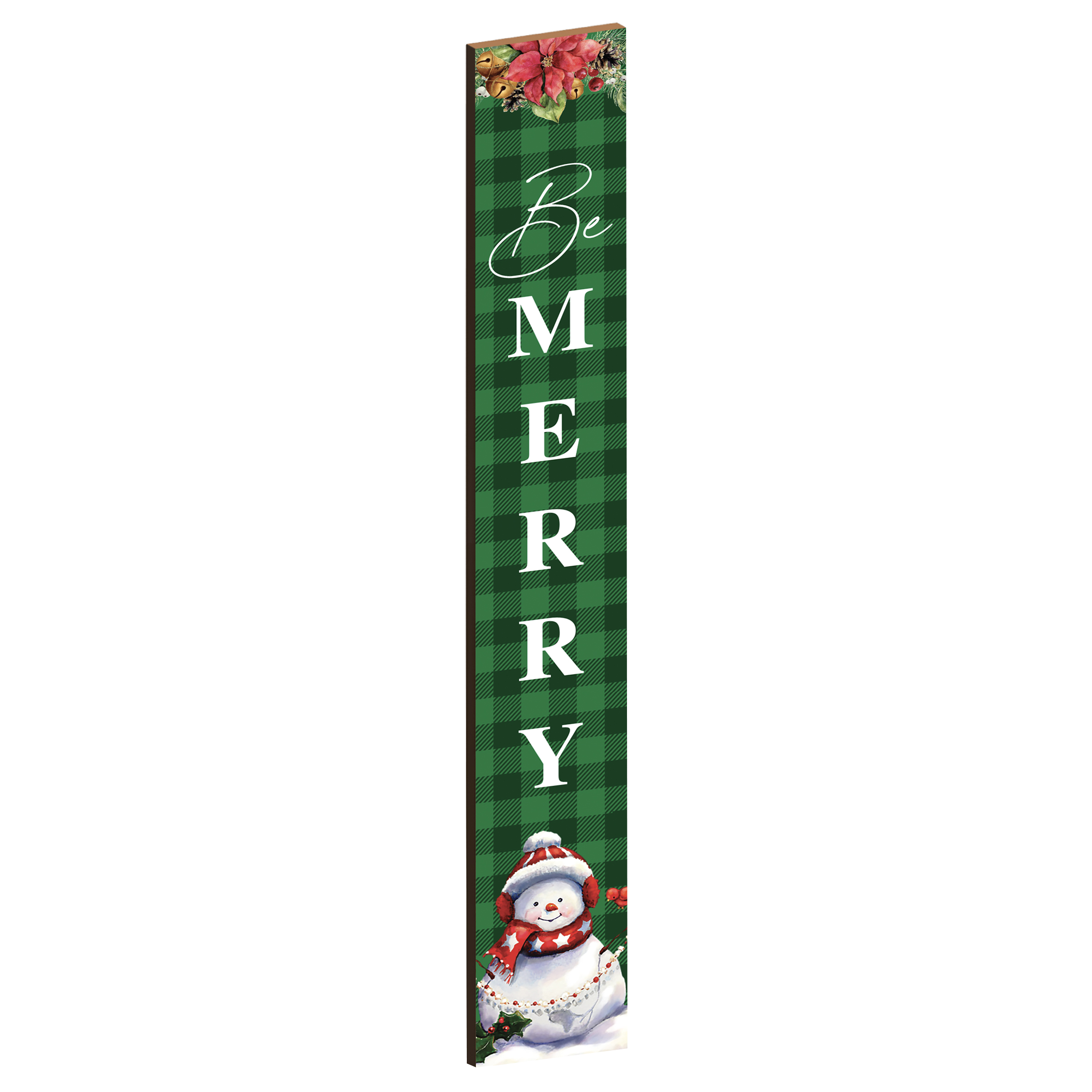 LifeSong Milestones "Be Merry" Snowman Sign Green Christmas Outdoor ...