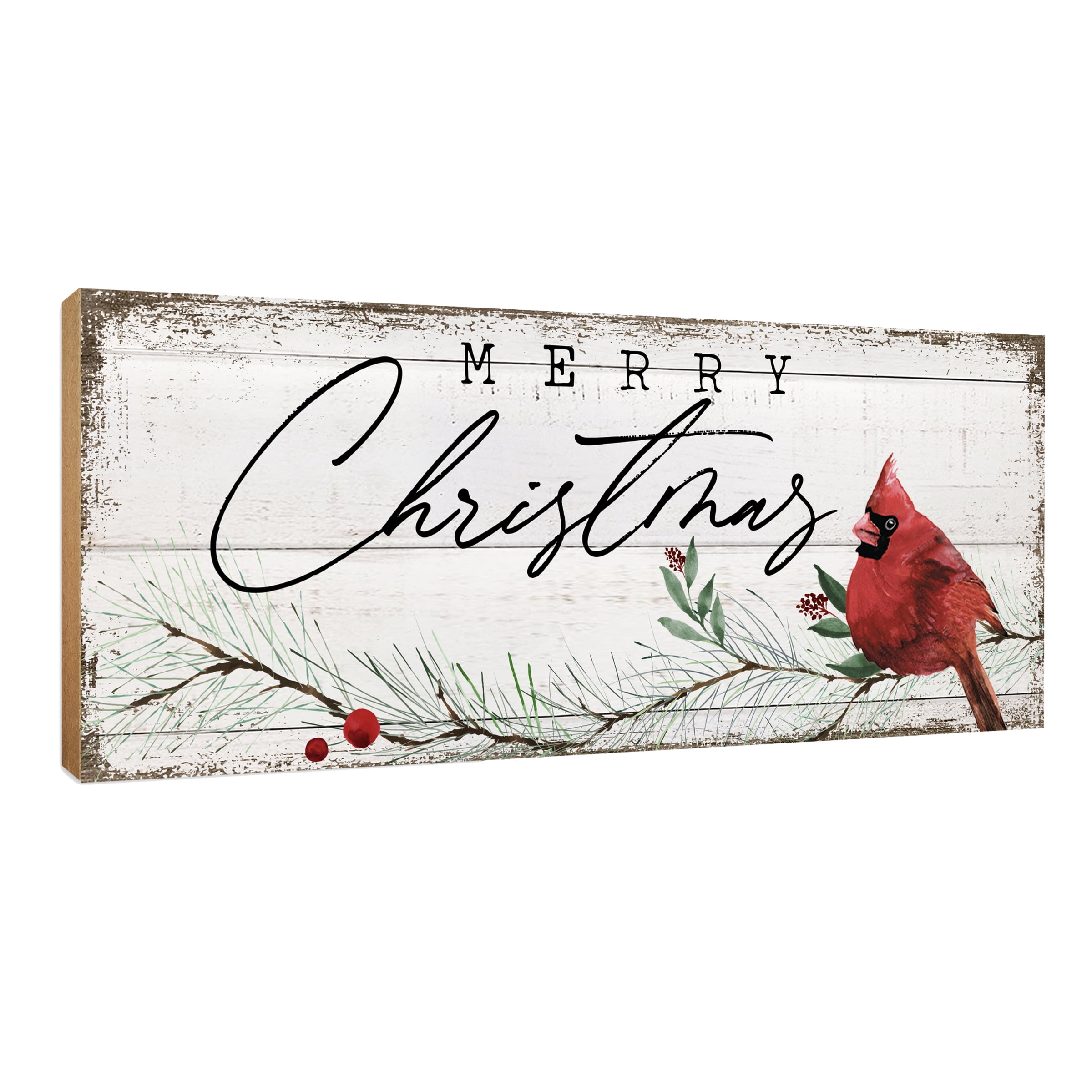 LifeSong Milestones Cardinal Merry Christmas Signs for Home Tabletop ...