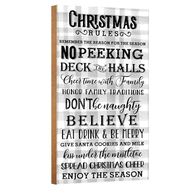 LifeSong Milestones Christmas Rules Checkered Rustic Christmas ...