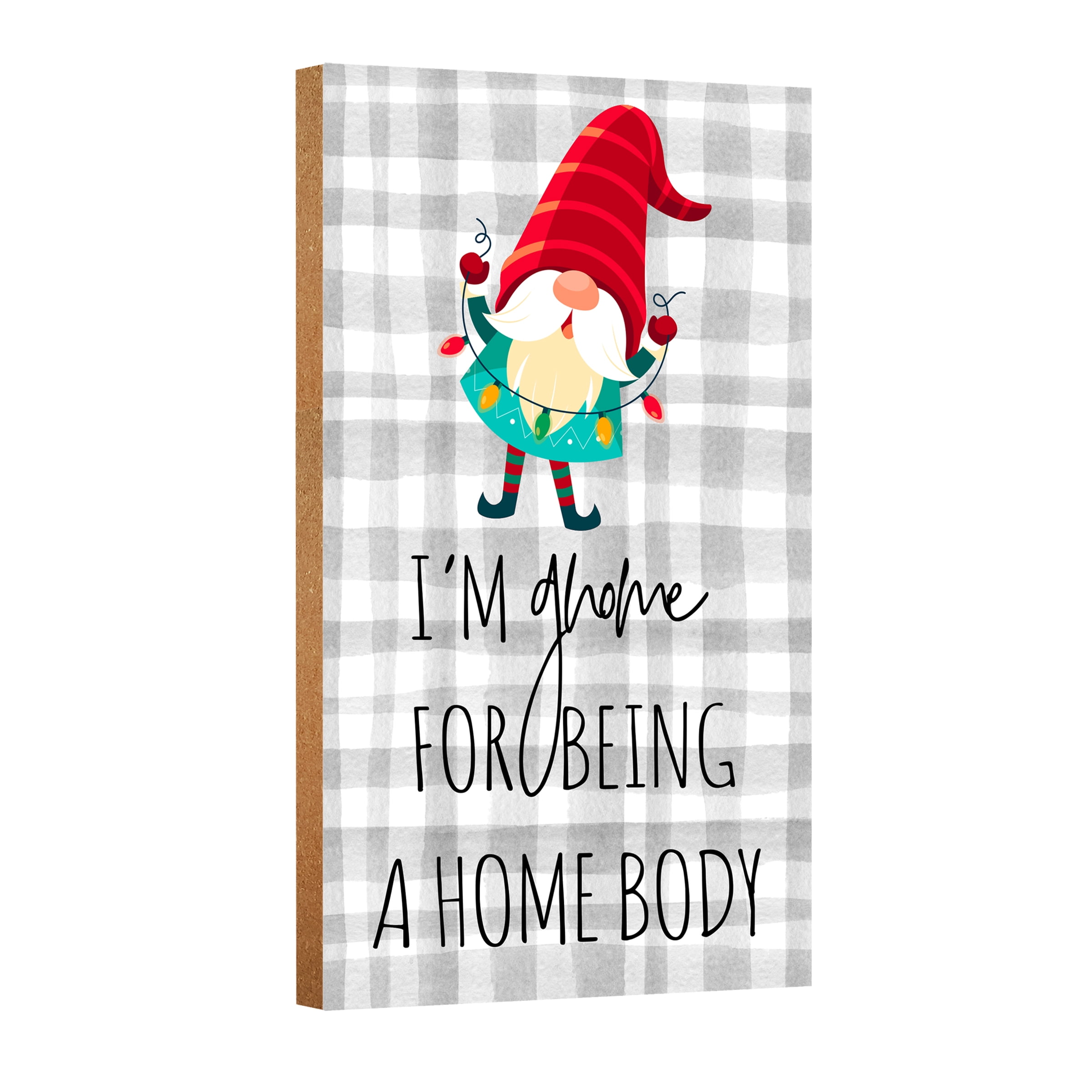 LifeSong Milestones "Gnome A Home Body" Wood Christmas Wall Art Decor ...