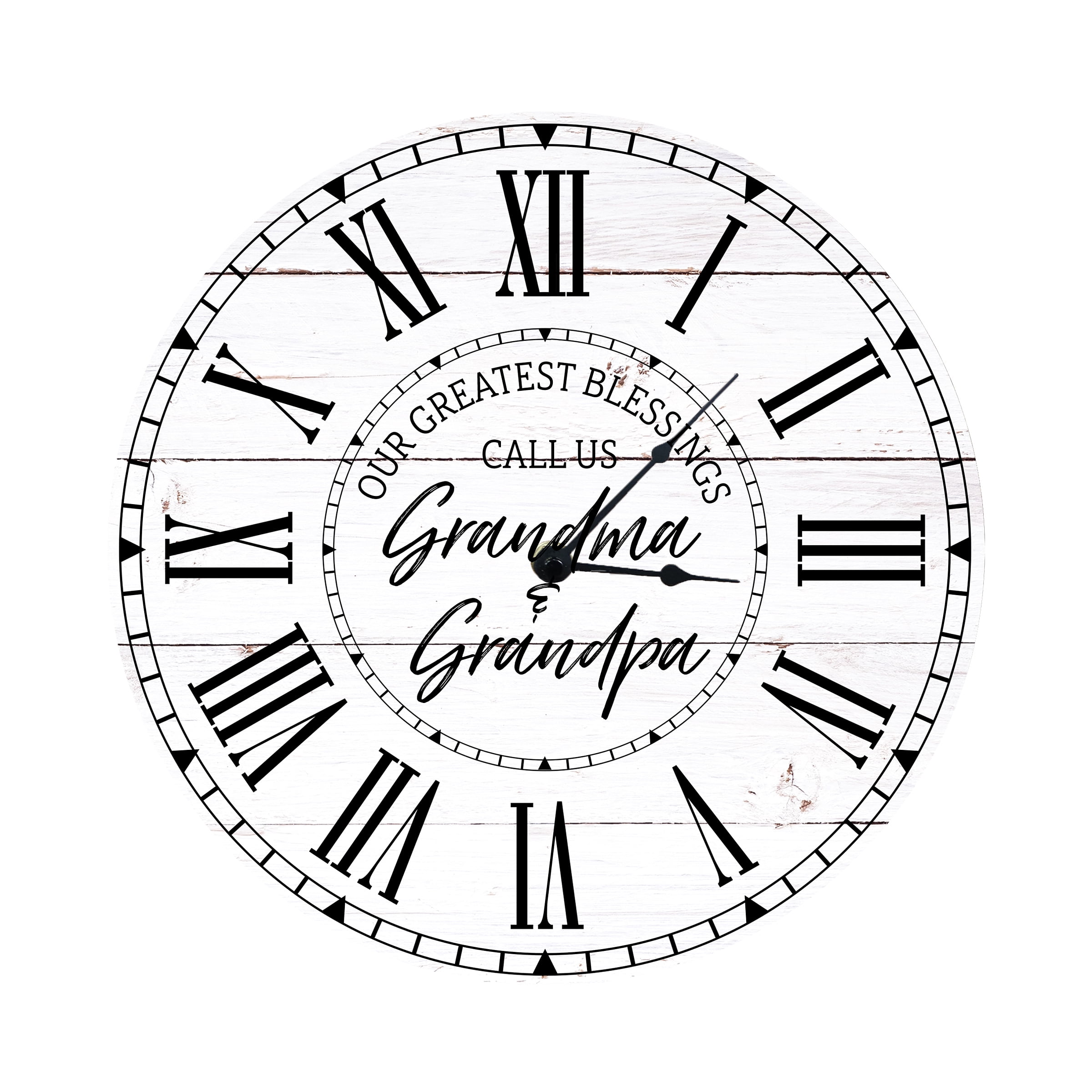 LifeSong Milestones Grandma & Grandpa- Clock 12in Clock_ Our Greatest ...