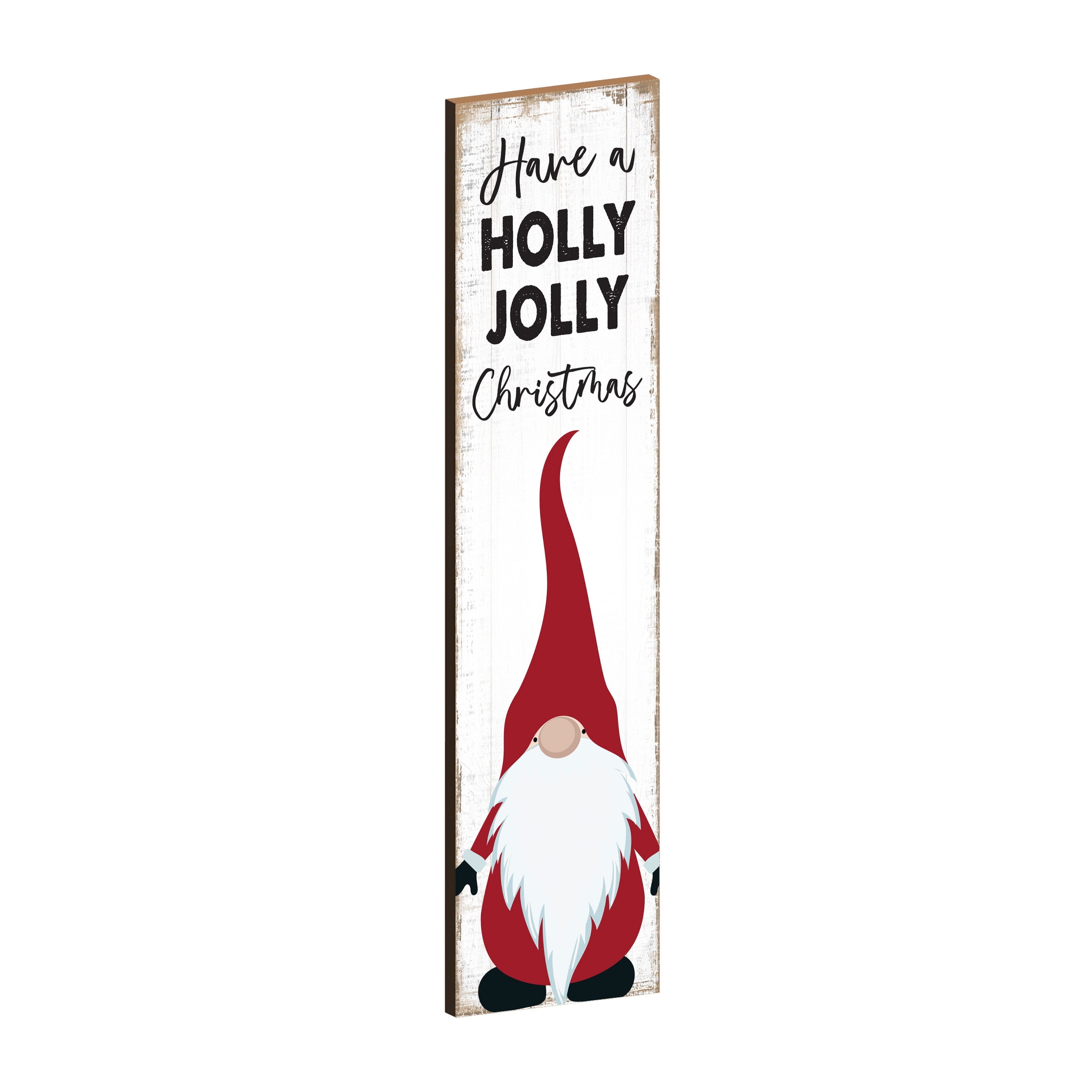 LifeSong Milestones "Holly Jolly" Gnome Sign Wood Christmas Porch Decor ...