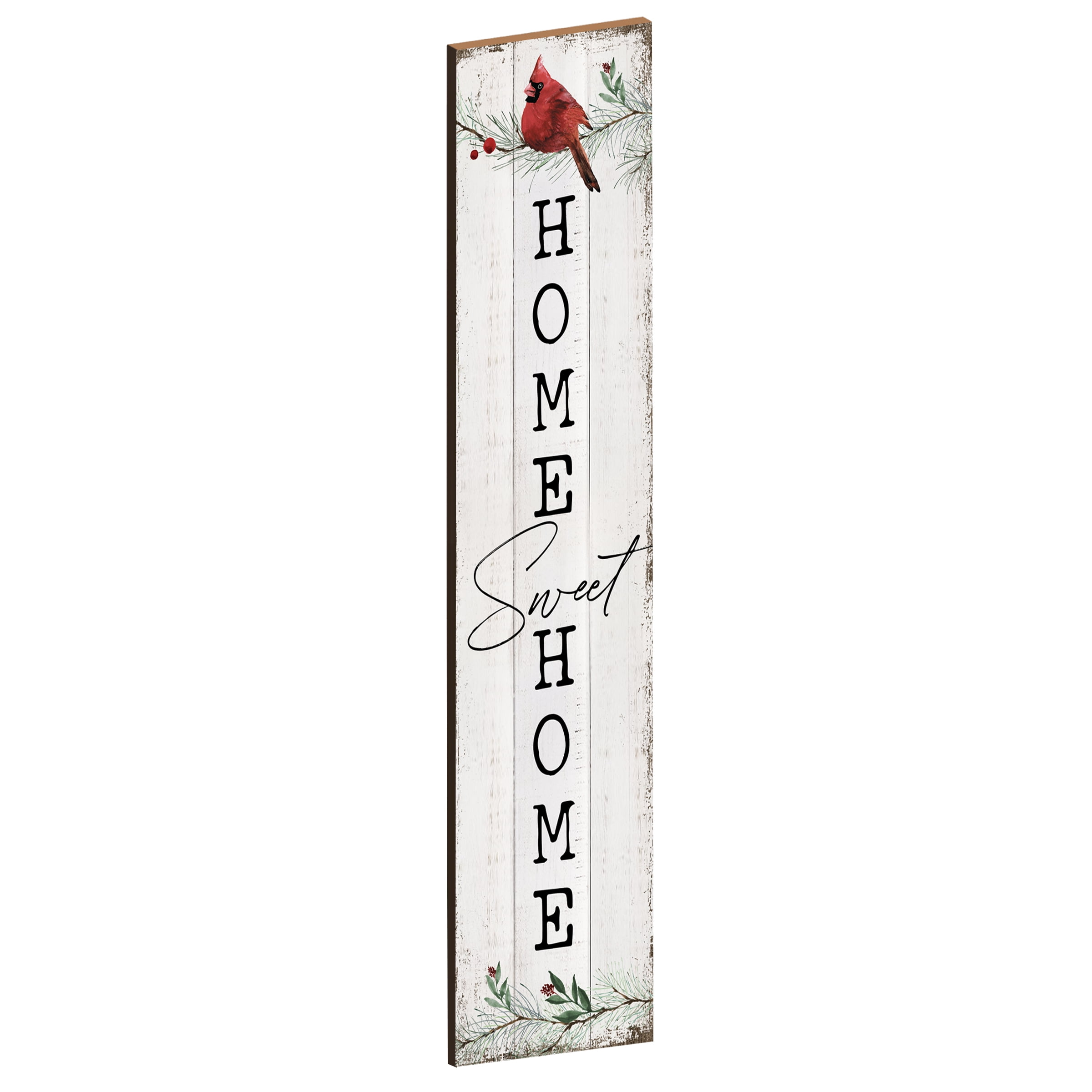 LifeSong Milestones "Home Sweet Home" Cardinal Sign Wood Christmas ...