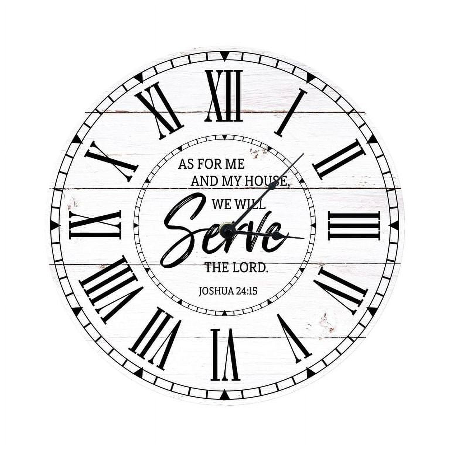 LifeSong Milestones Inspirational 12in Wall Clock for Living Room Decor ...