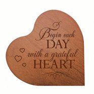 LifeSong Milestones Inspirational Engraved Wood Heart for Home Office ...