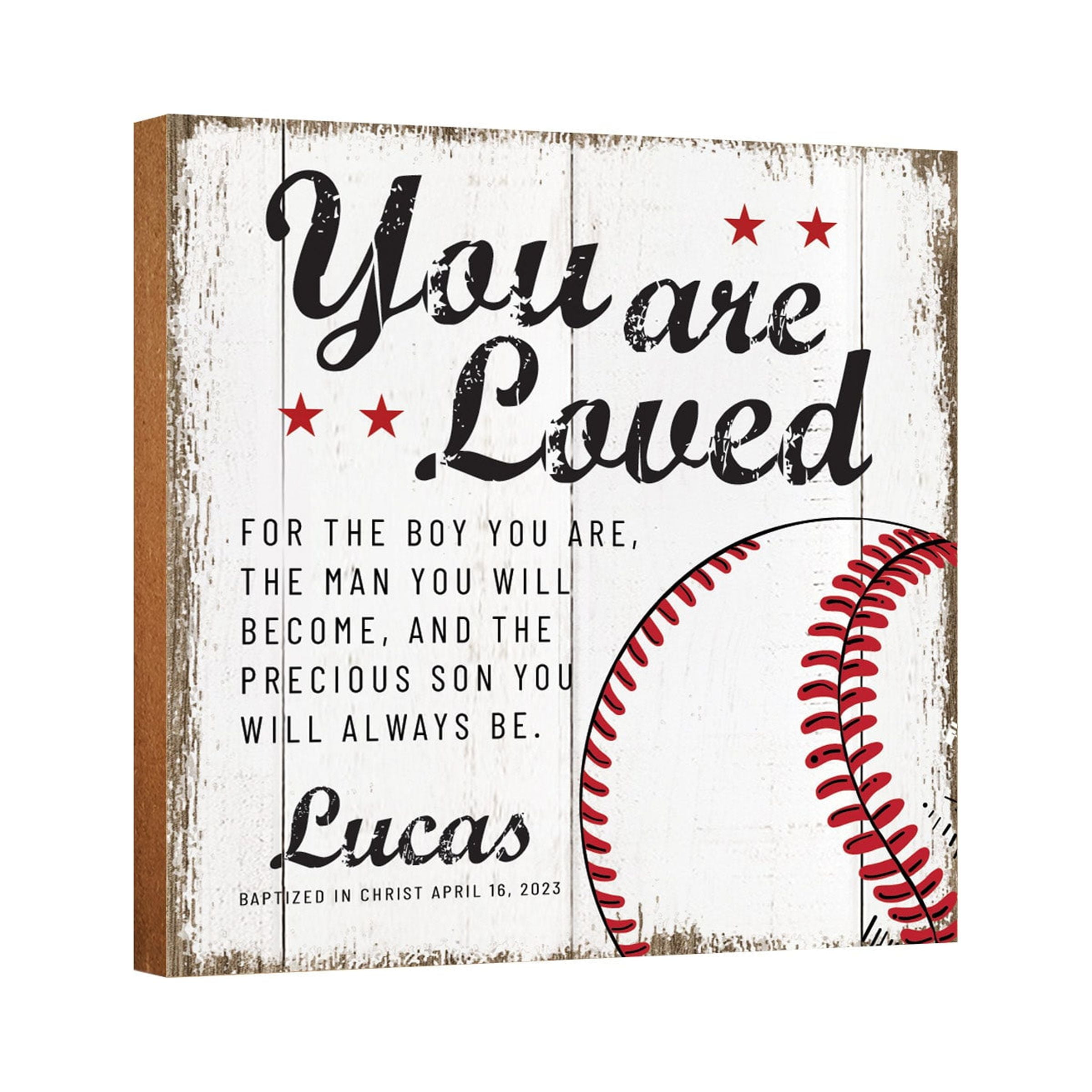 LifeSong Milestones Inspirational Tabletop Sign Baseball Theme for Boys ...