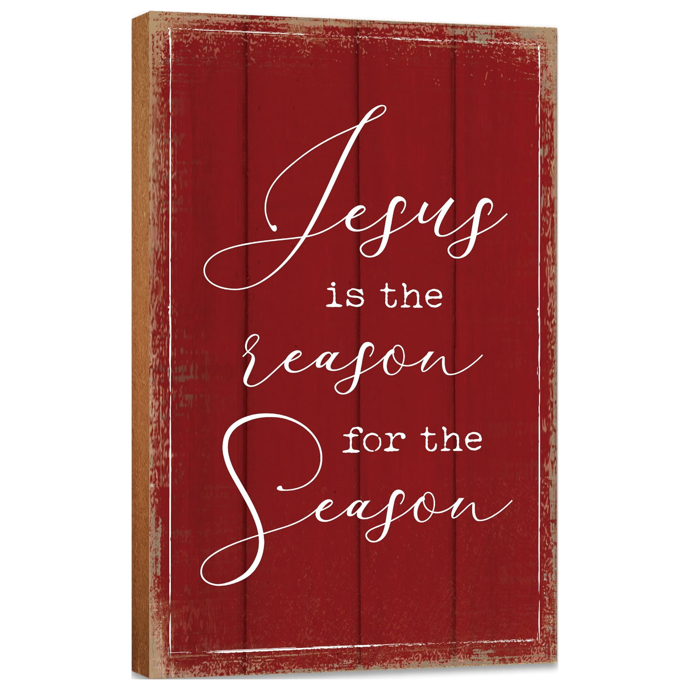 LifeSong Milestones " Jesus Is The Reason" Wood Christmas Wall Art ...