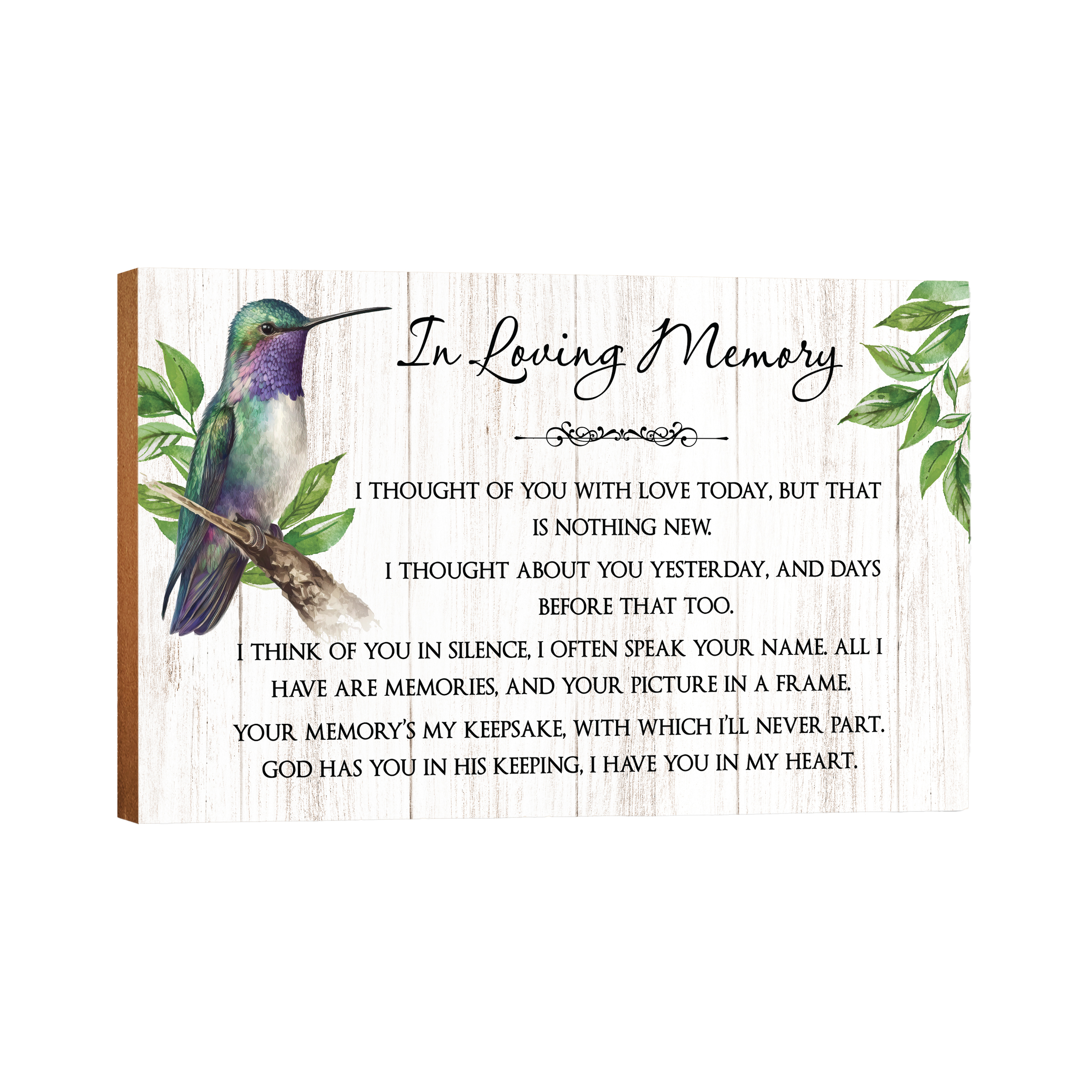 LifeSong Milestones Memorial Wall Decor with Humming Bird Design for ...