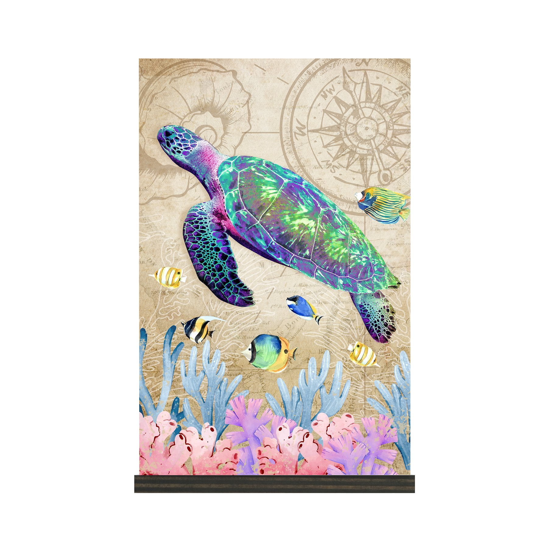 LifeSong Milestones Modern Decorative Turtle Art Canvas Wall Sign with ...
