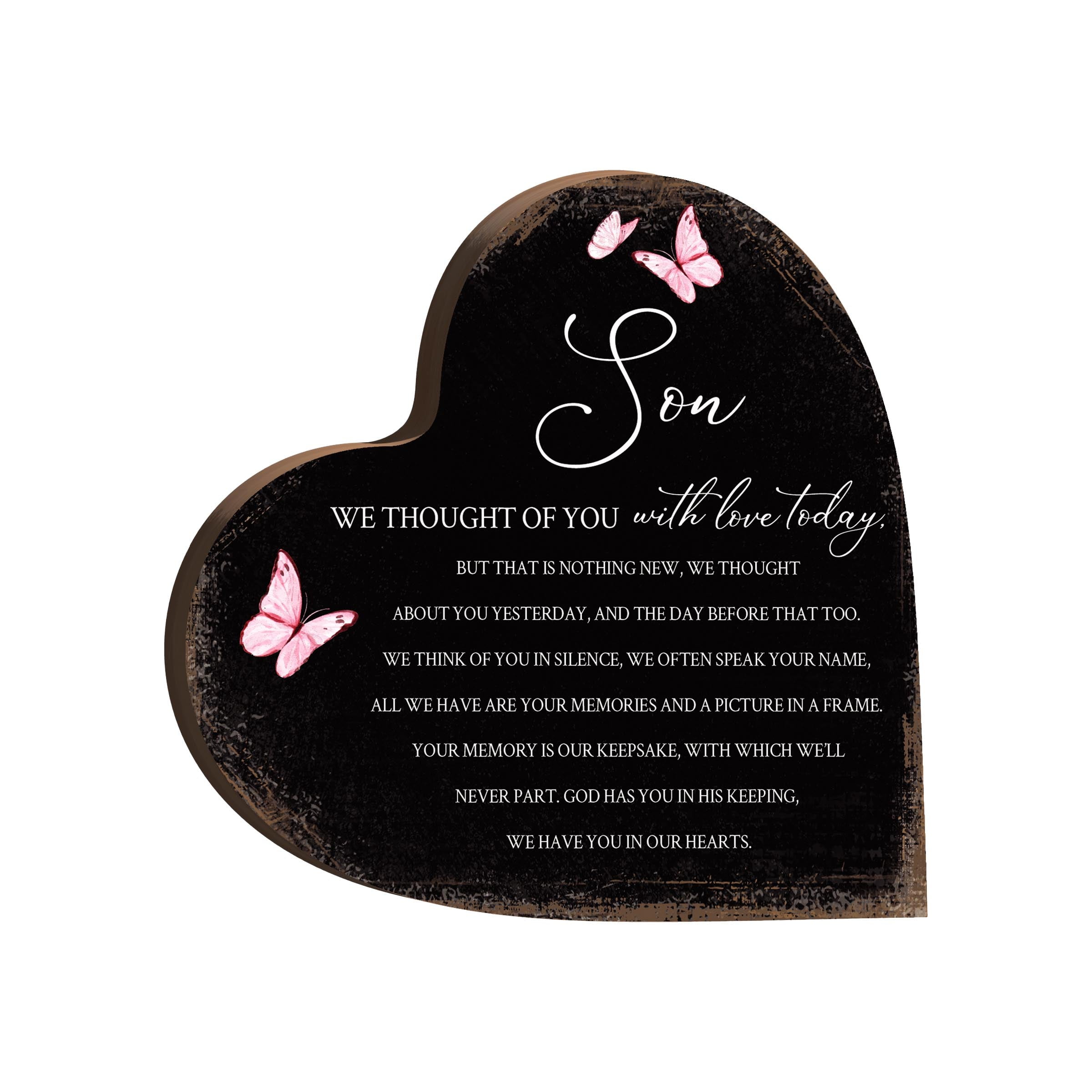 LifeSong Milestones Modern Heart Block Sign Inspirational Decor for ...