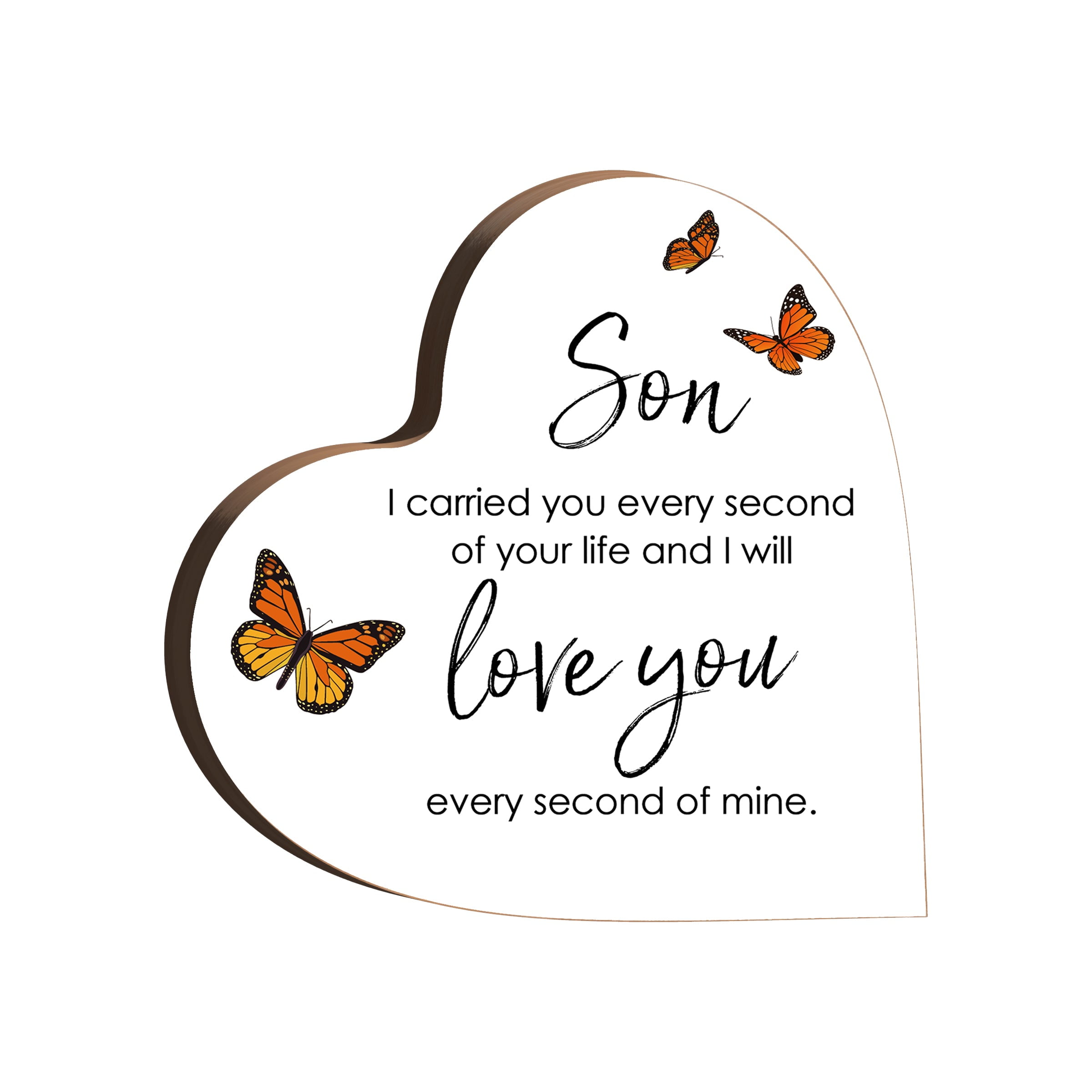 LifeSong Milestones Modern Sympathy Gifts Heart Block Sign Decor (White ...
