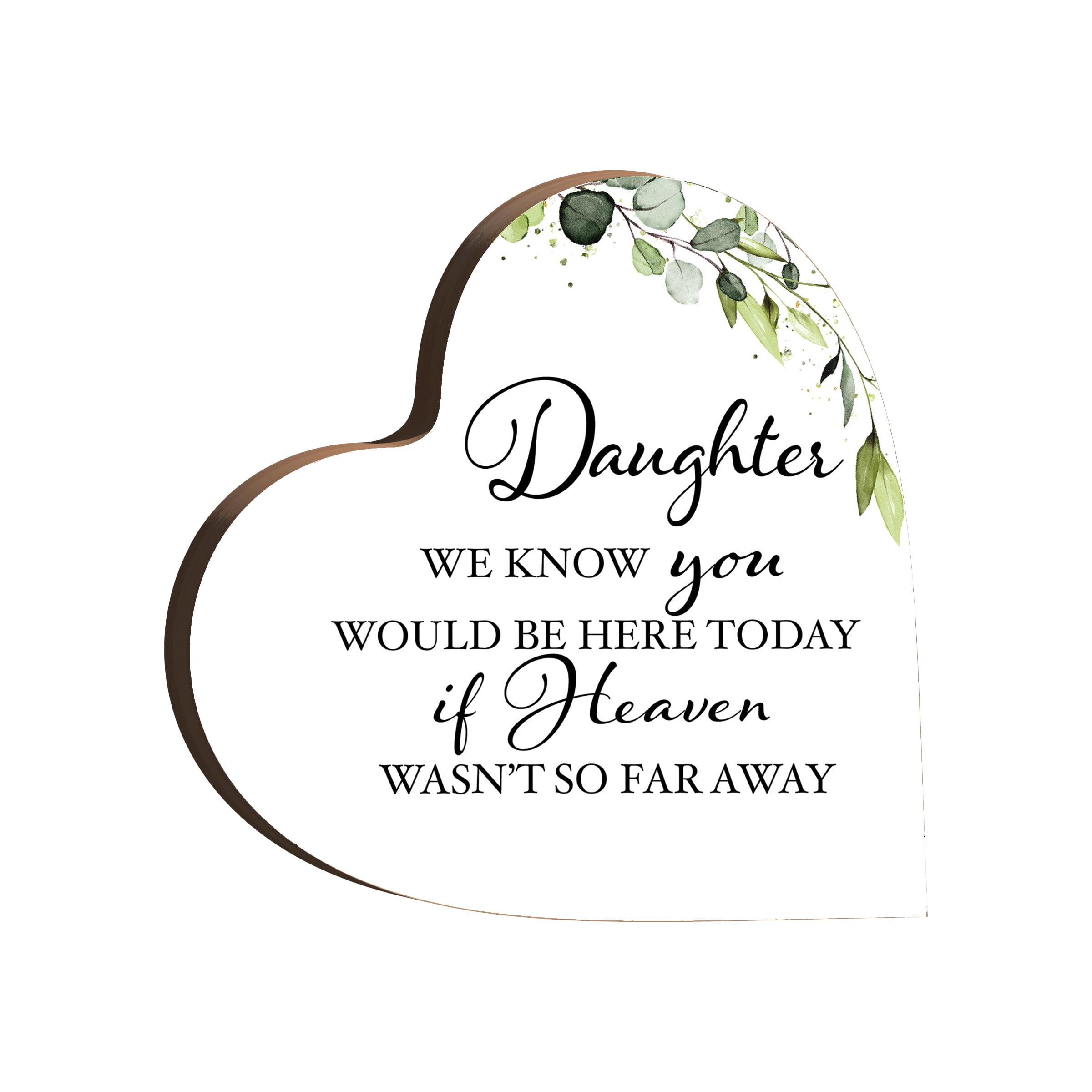 LifeSong Milestones Modern Sympathy Gifts Heart Block Sign Decor (White ...