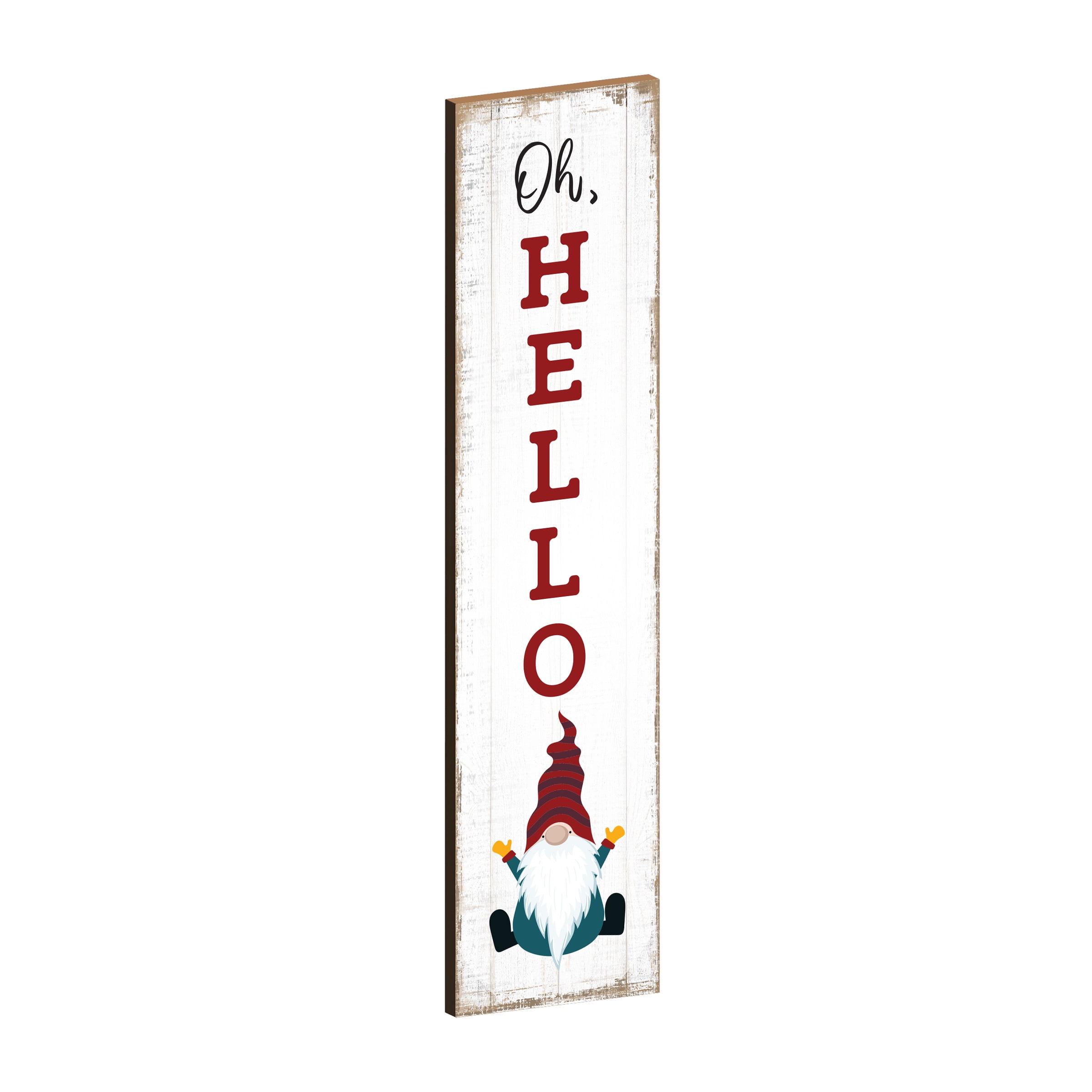 LifeSong Milestones "Oh Hello" Gnome Sign Wood Christmas Porch Decor ...
