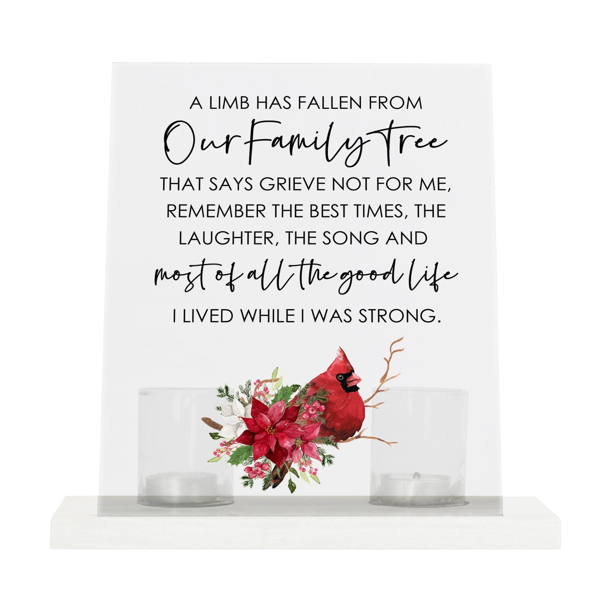 LifeSong Milestones "Our Family Tree" Cardinal with Poinsettia Acrylic ...