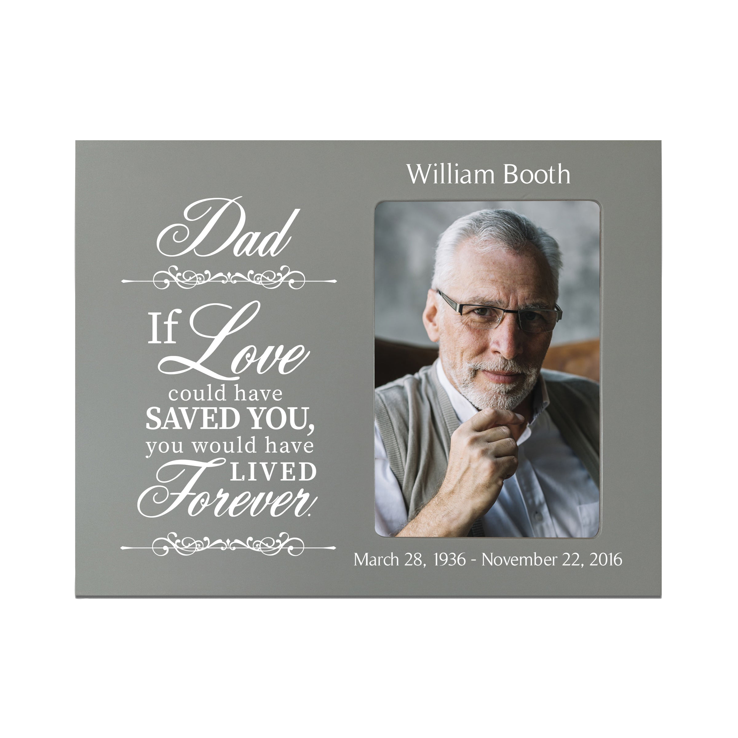 LifeSong Milestones Personalized Wooden Memorial Tabletop Picture Frame ...