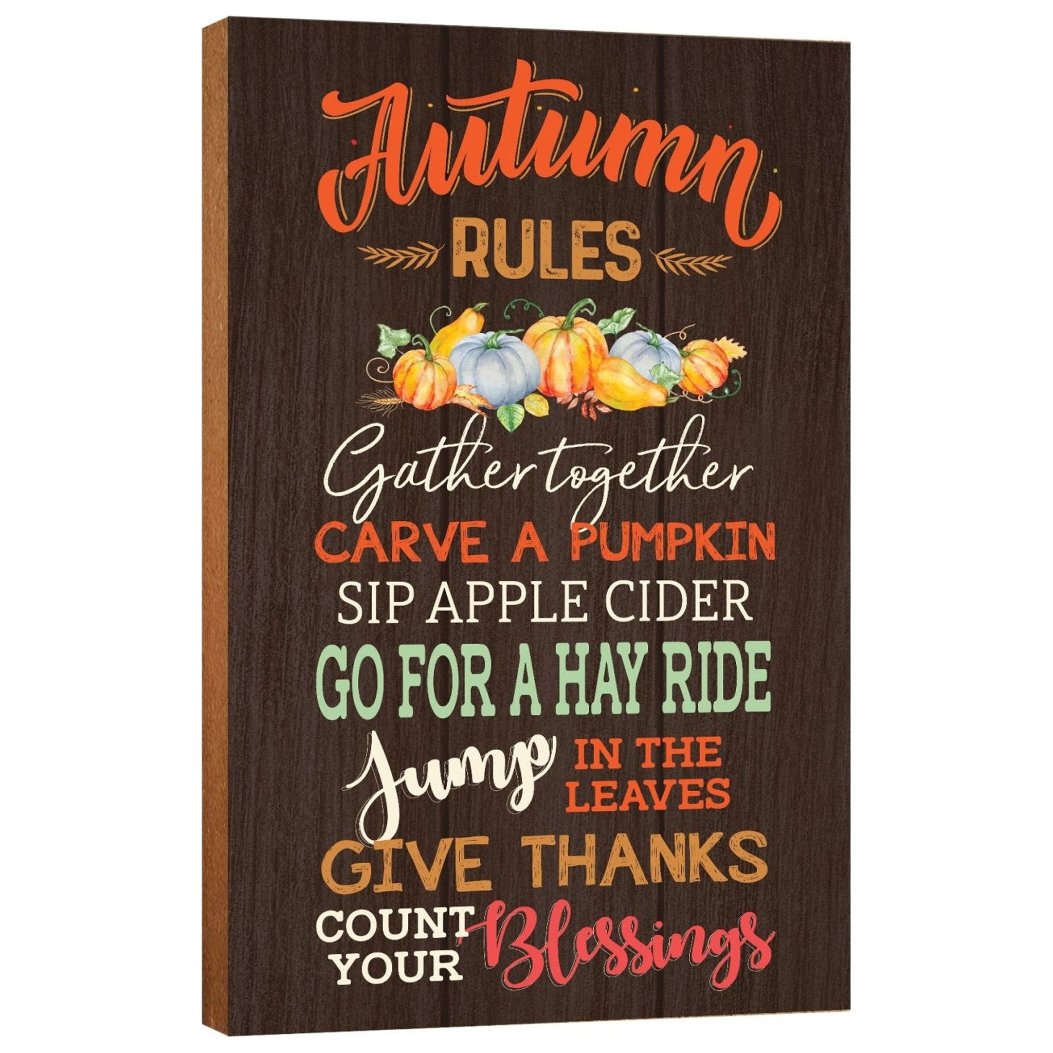 LifeSong Milestones Rustic Autumn Wall Art Decor, Fall Decorations Gift ...