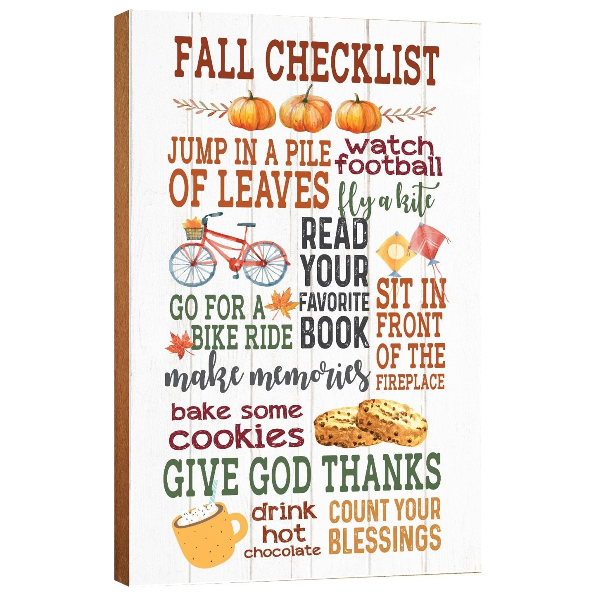 LifeSong Milestones Rustic Autumn Wall Art Decor, Fall Decorations Gift ...