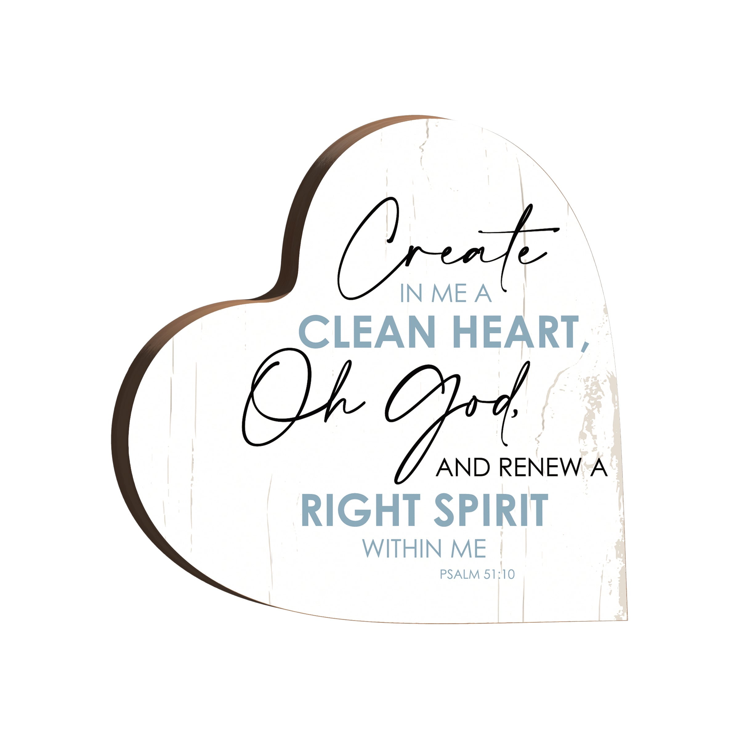 LifeSong Milestones Rustic Inspirational Heart Block Sign for Farmhouse ...