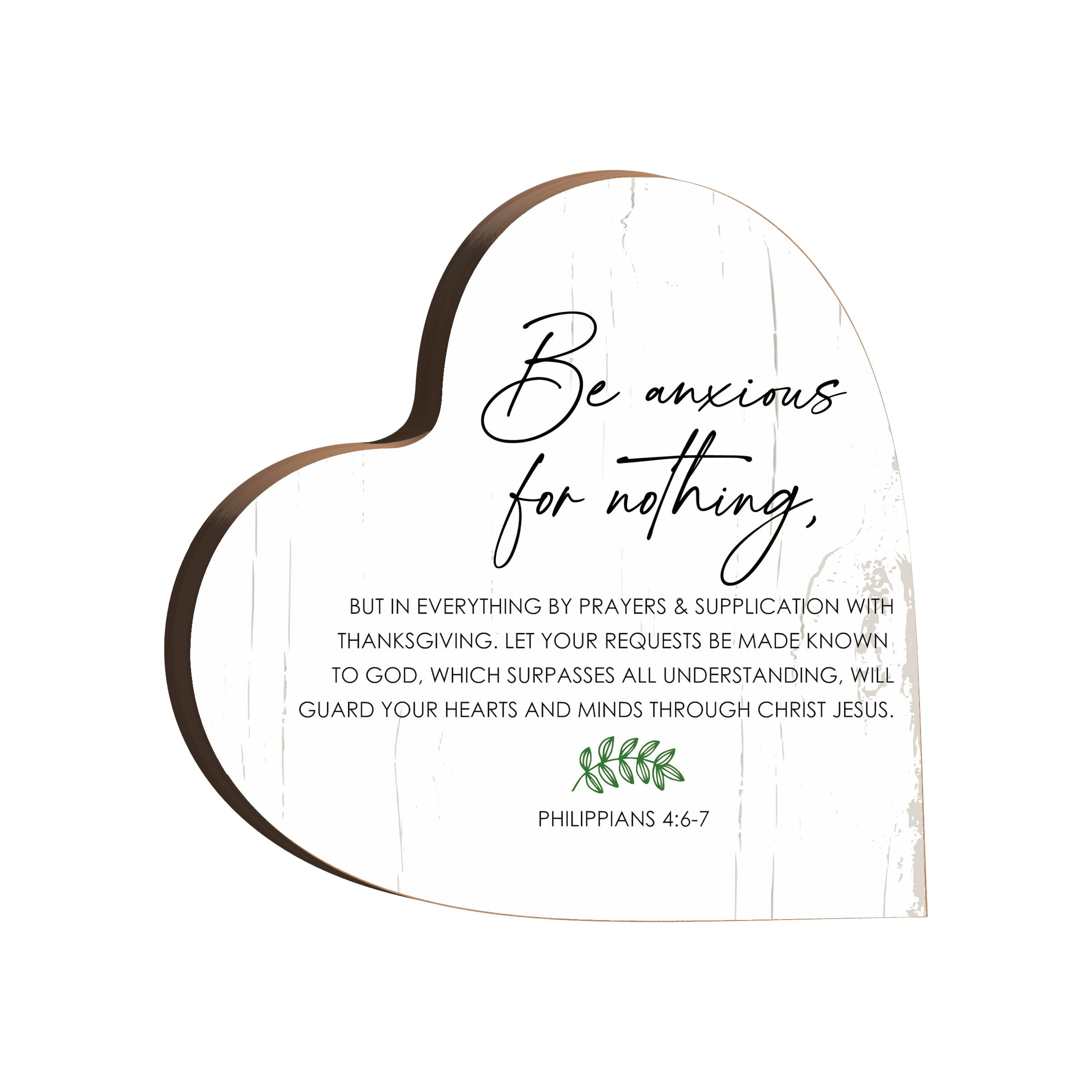 LifeSong Milestones Rustic Inspirational Heart Block Sign for Farmhouse ...