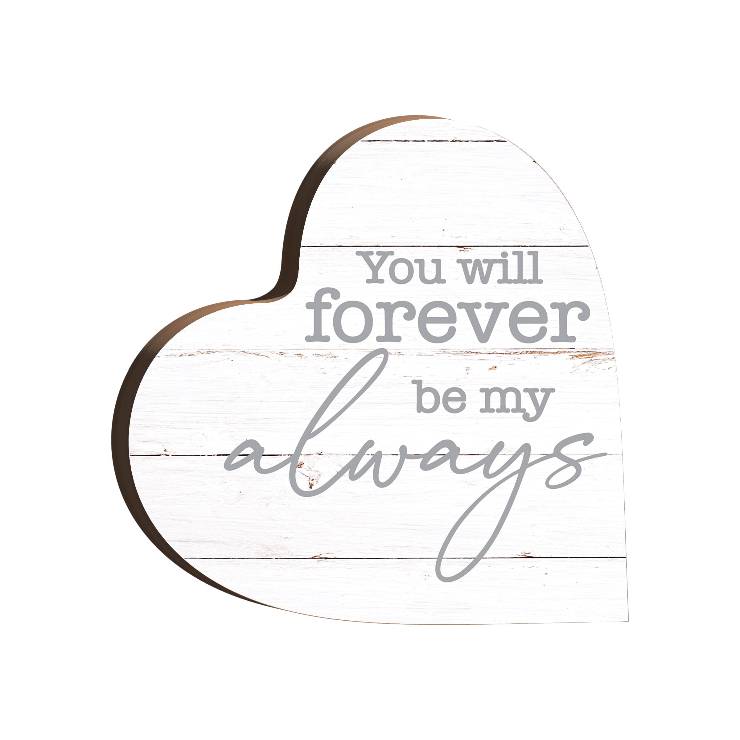 LifeSong Milestones Rustic Inspirational Heart Block Sign for Farmhouse ...