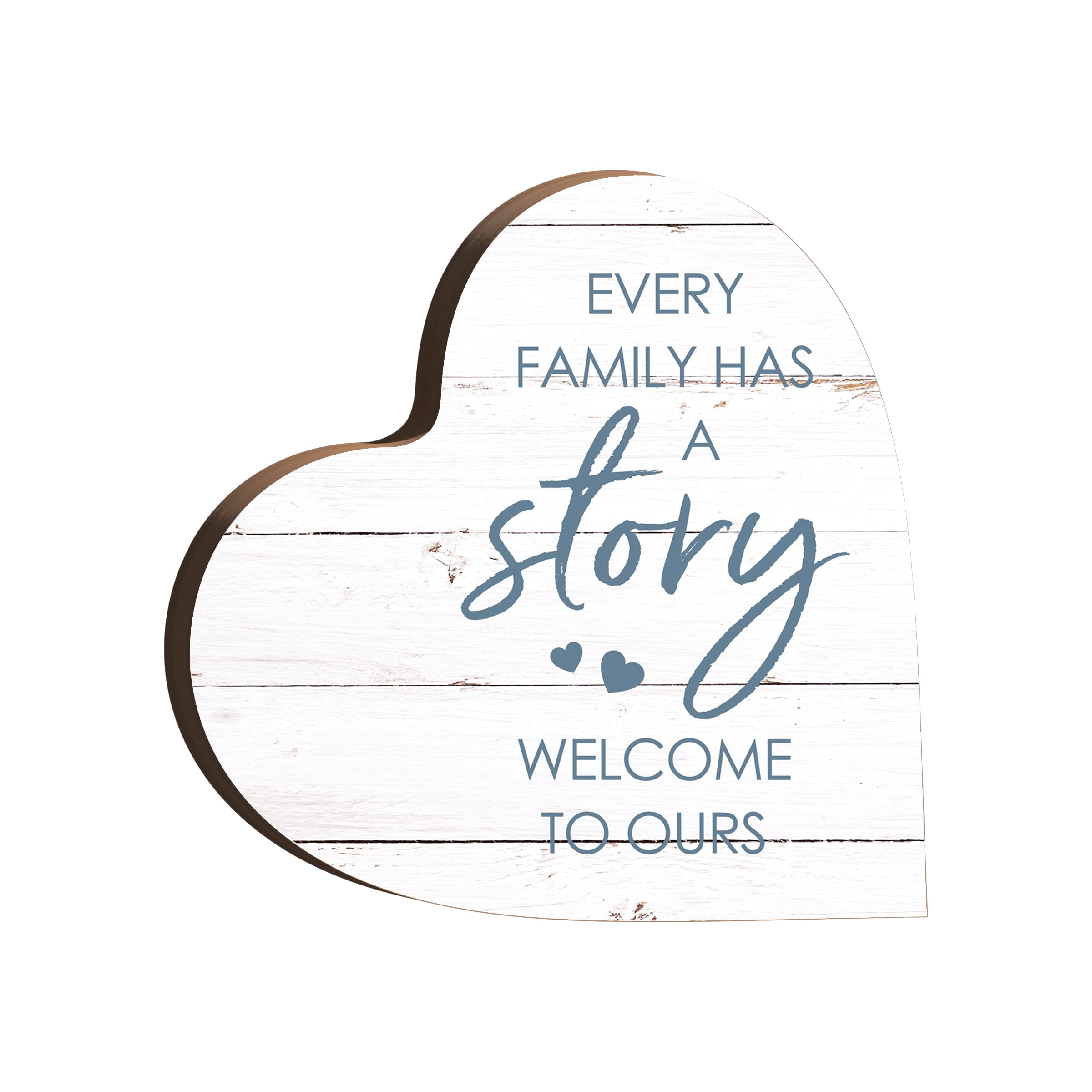 LifeSong Milestones Rustic Inspirational Heart Block Sign for Farmhouse ...