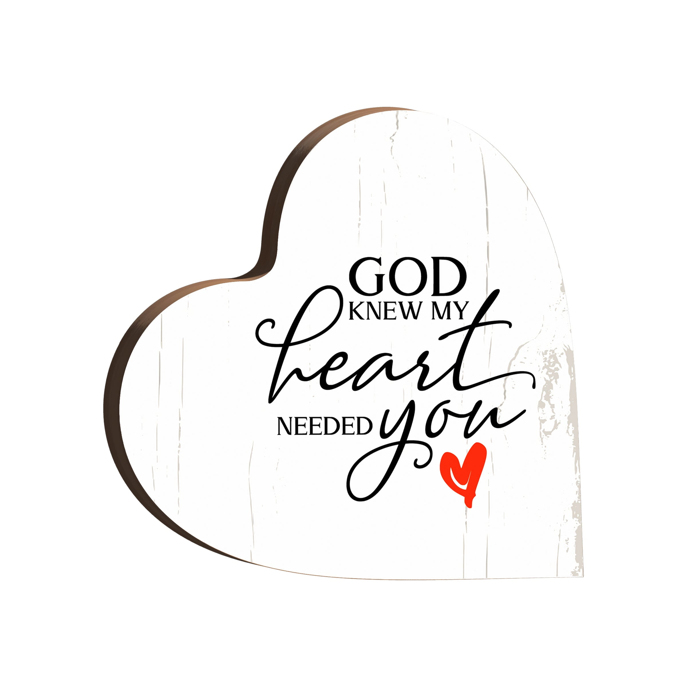 LifeSong Milestones Rustic Inspirational Heart Block Sign for Farmhouse ...