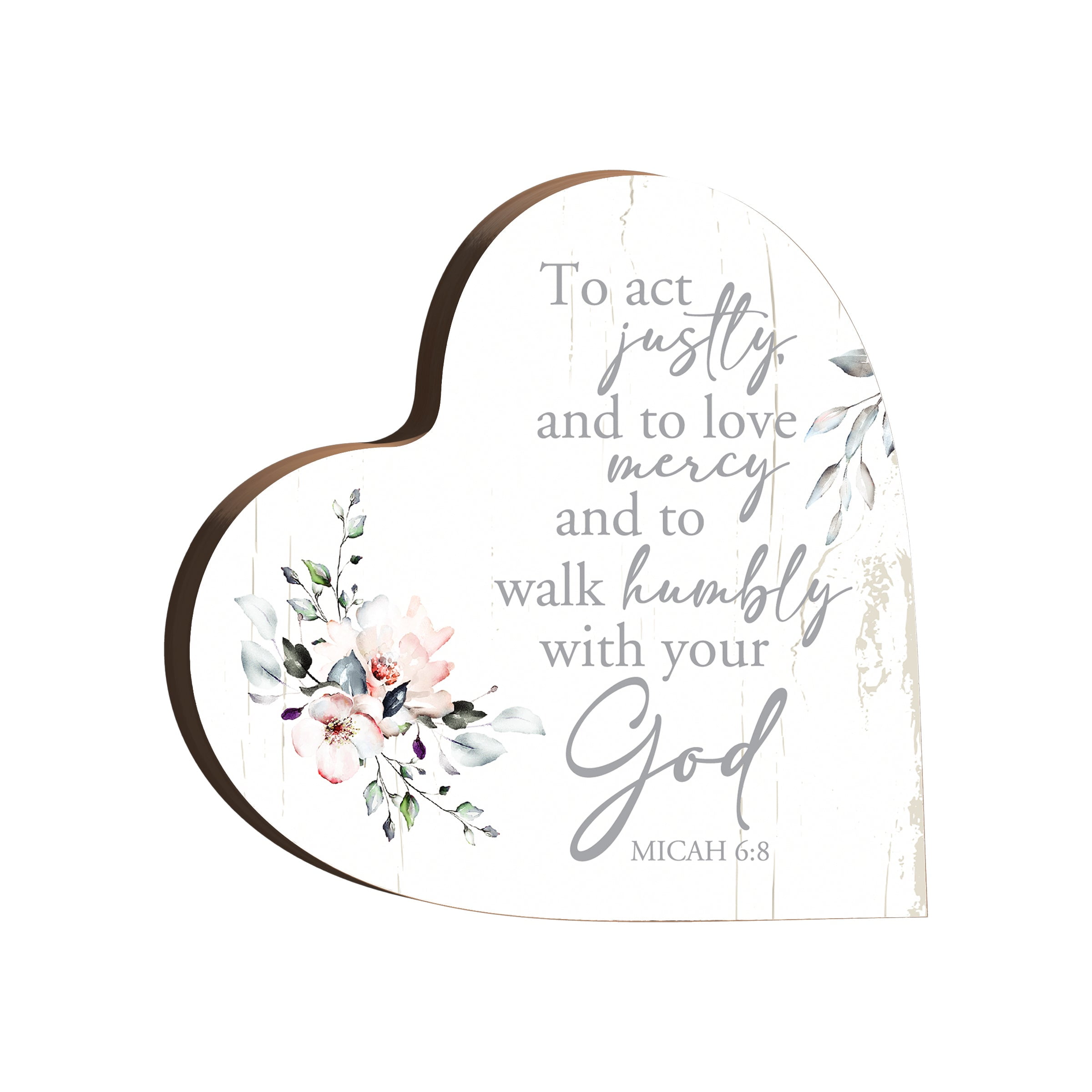 LifeSong Milestones Rustic Inspirational Heart Block Sign for Farmhouse ...
