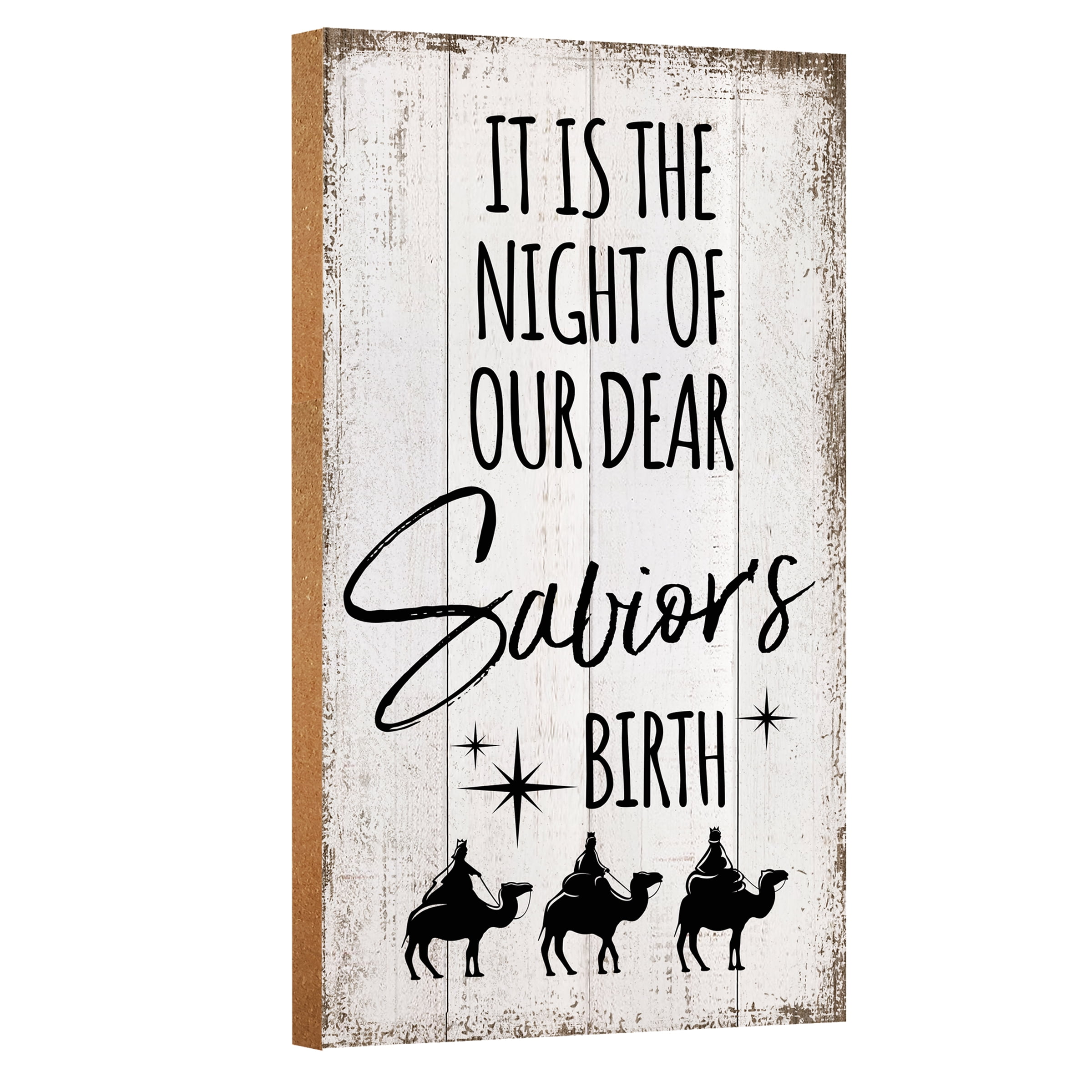LifeSong Milestones Saviors Birth Wood Rustic Christmas Decorations ...