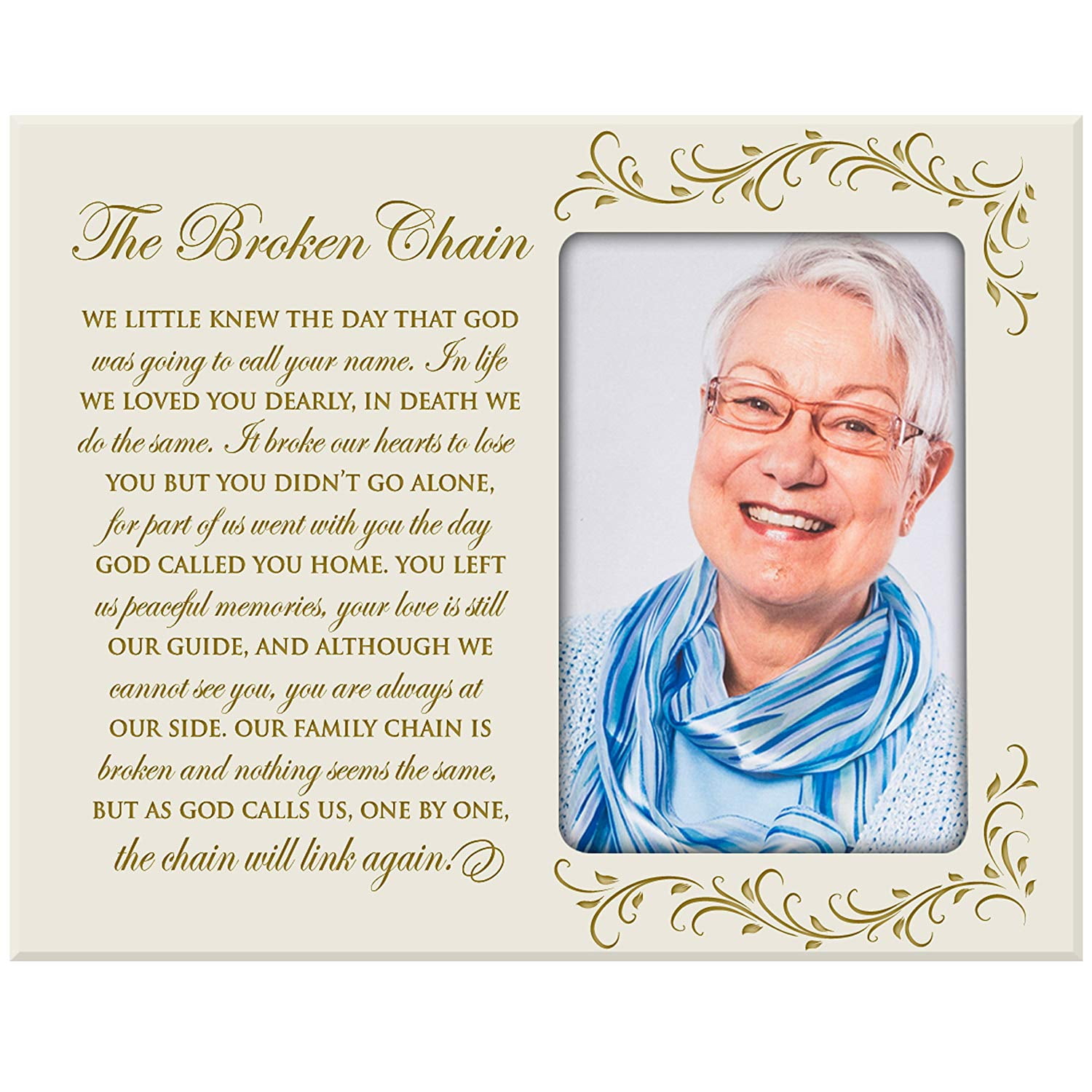 LifeSong Milestones The Broken Chain Poem, Sympathy Gifts Funeral Decor ...