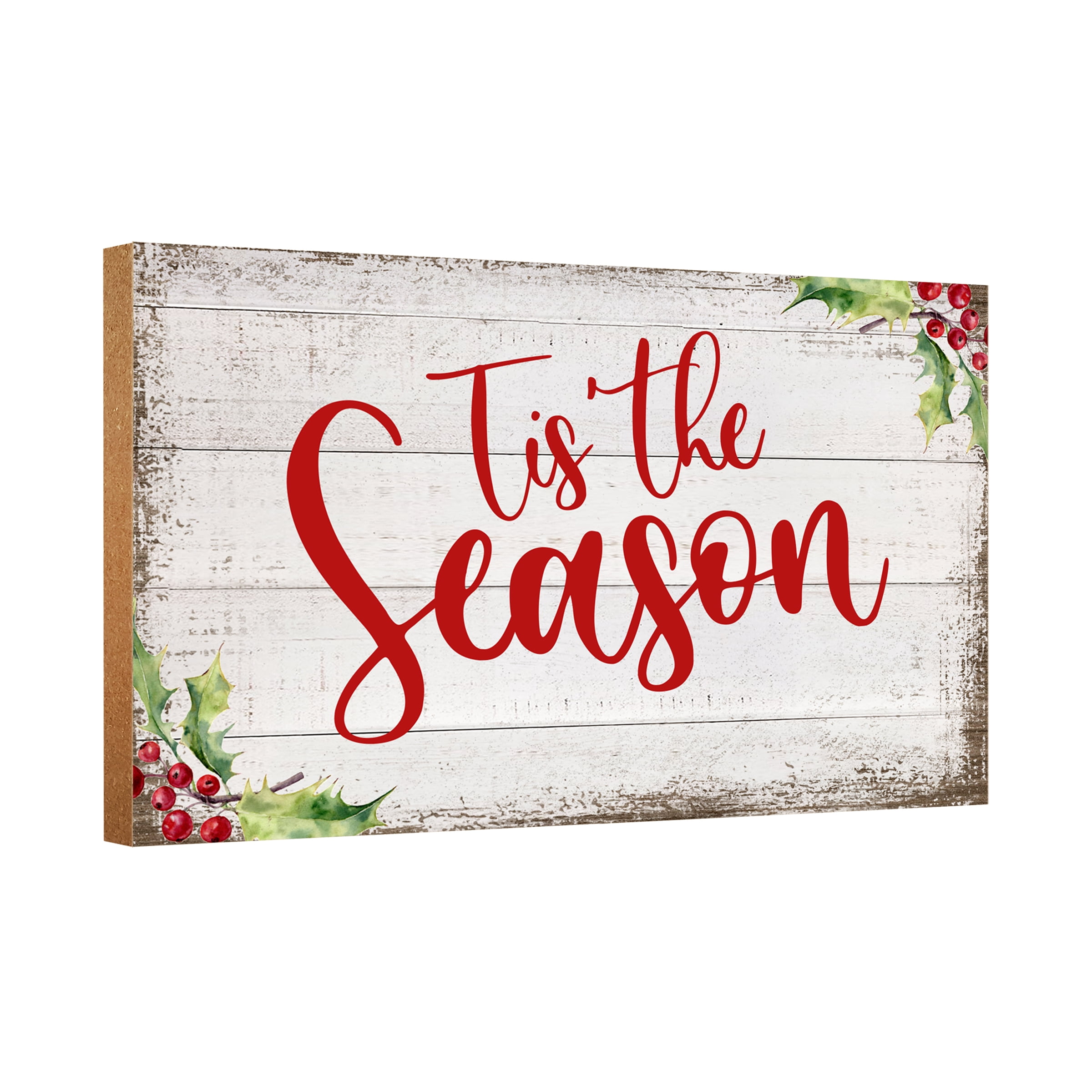 LifeSong Milestones "Tis The Season" Wood Christmas Wall Art Decor for ...