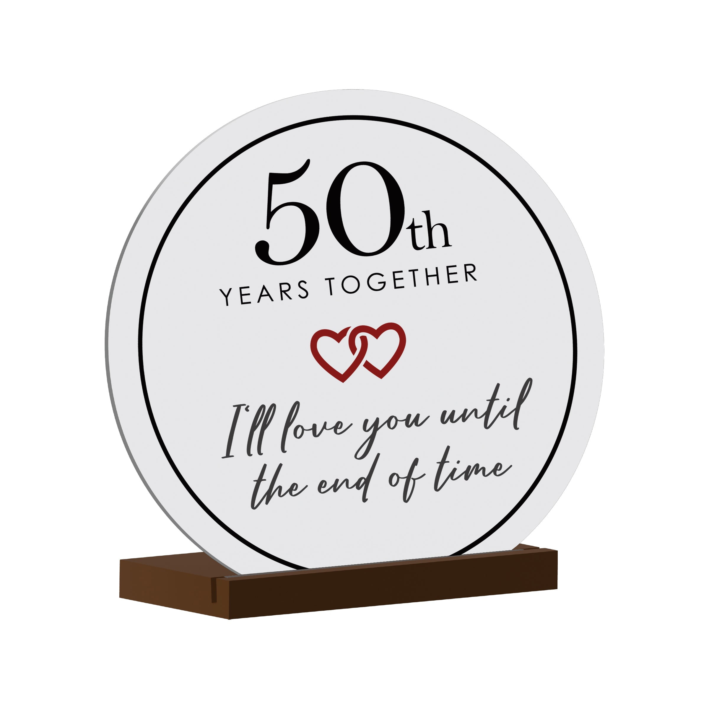 LifeSong Milestones Unique 50th Wedding Anniversary Sign with Wooden ...