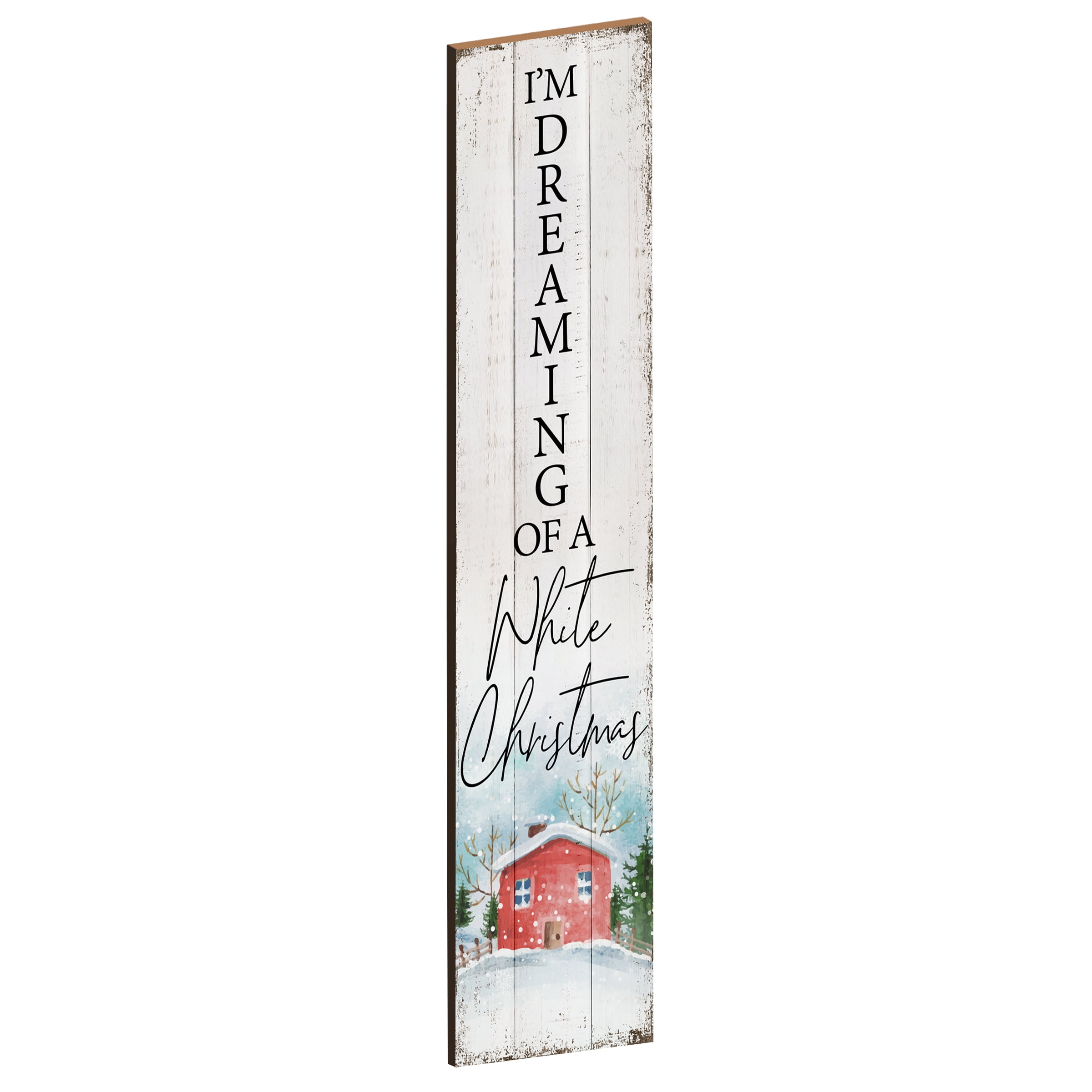 LifeSong Milestones "White Christmas" Sign Wood White Christmas Porch ...